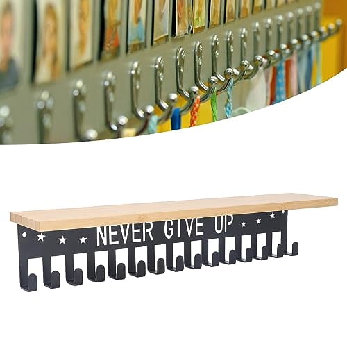 Maxmarrt Premium Trophy and Medal Display Shelf 16 inch L,Metal Trophy ...