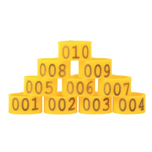 Maxmartt 100Pcs Chicken Leg Bands Numbered 1-100 Chicken Identification ...