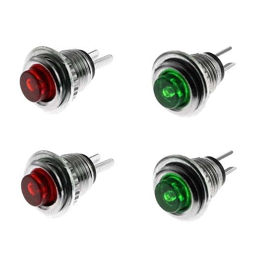 Maxmoral 4PCS 2 Pin Micro Push Button Switch 8mm Panel Mount Momentary ...