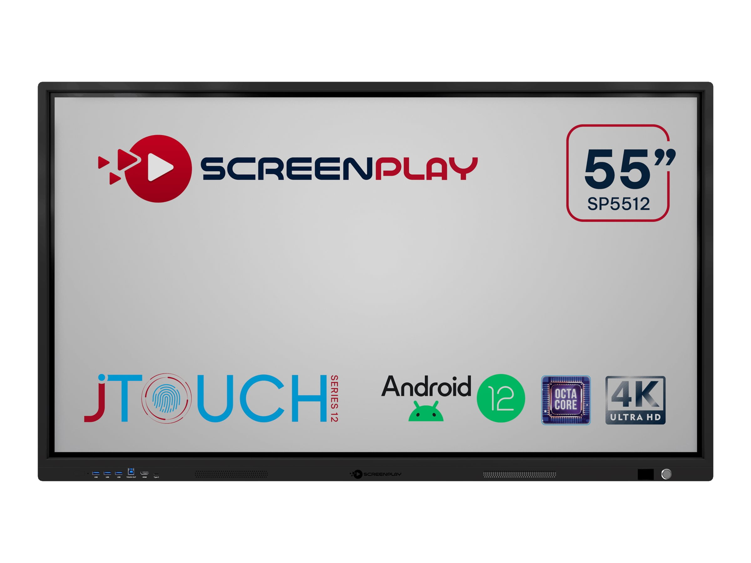 Maxnerva JTouch SP7512 Octa-Core Collaboration Display with HDMI, VGA & USB-C Compatibility ...
