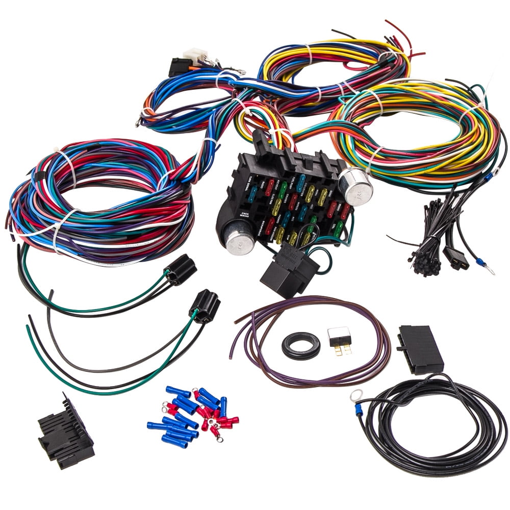 Maxpeedingrods 21 Circuit Wiring Harness Hot Rod Universal Wire for ...