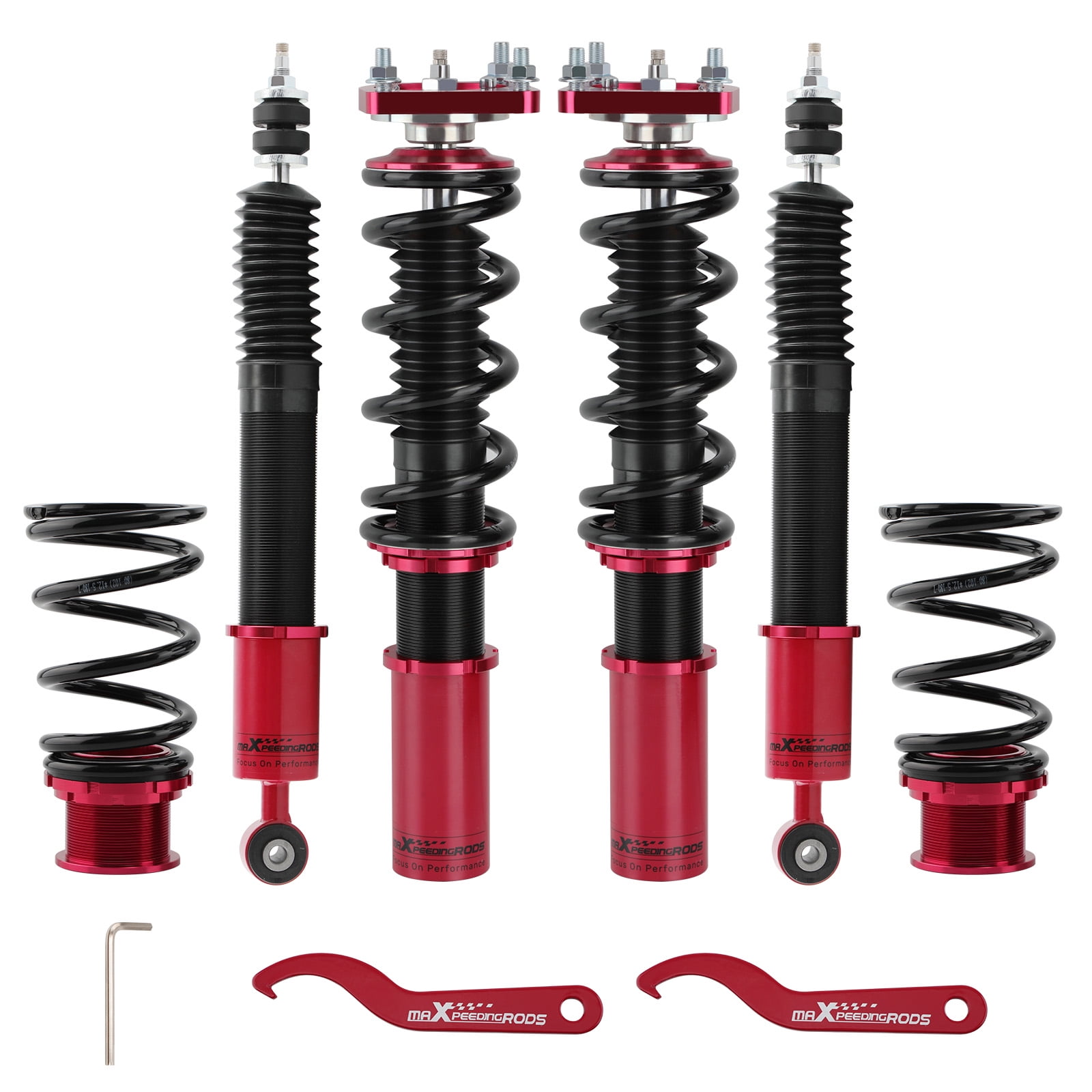 Maxpeedingrods 24 Click Damper Adjustable Coilovers Suspension Shock ...