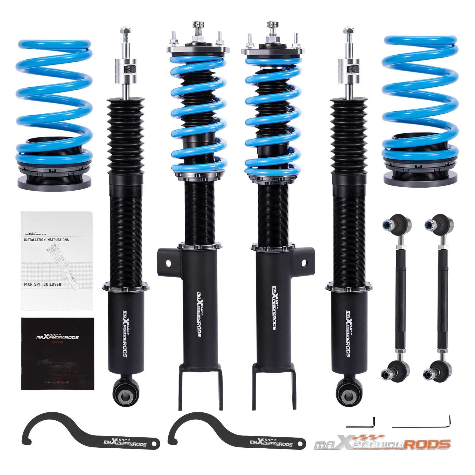 Maxpeedingrods 24 Way Damper Coilovers Strut Springs Kit for Tesla ...