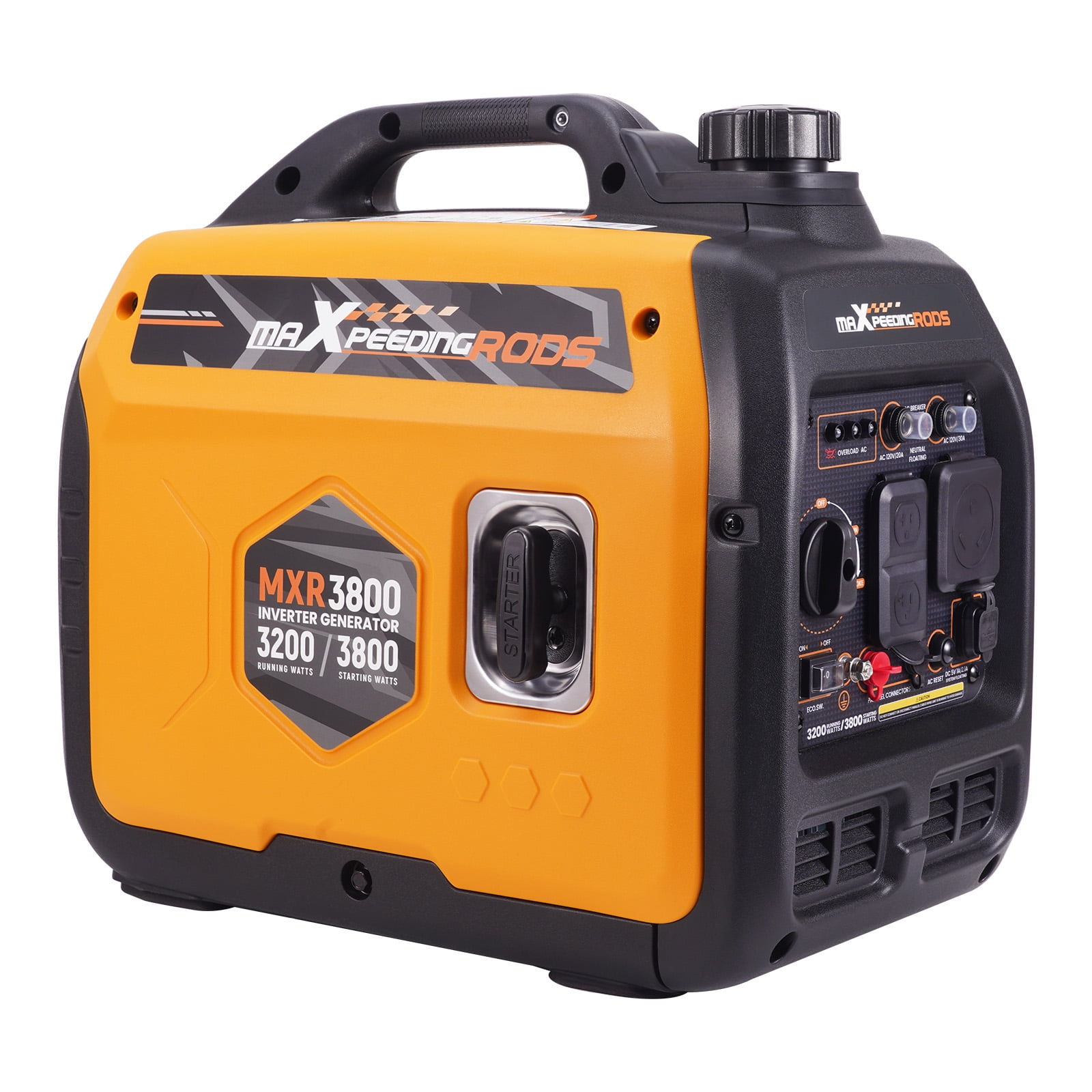 Maxpeedingrods 3800 Watt Gas Powered Inverter Generator Portable Super ...