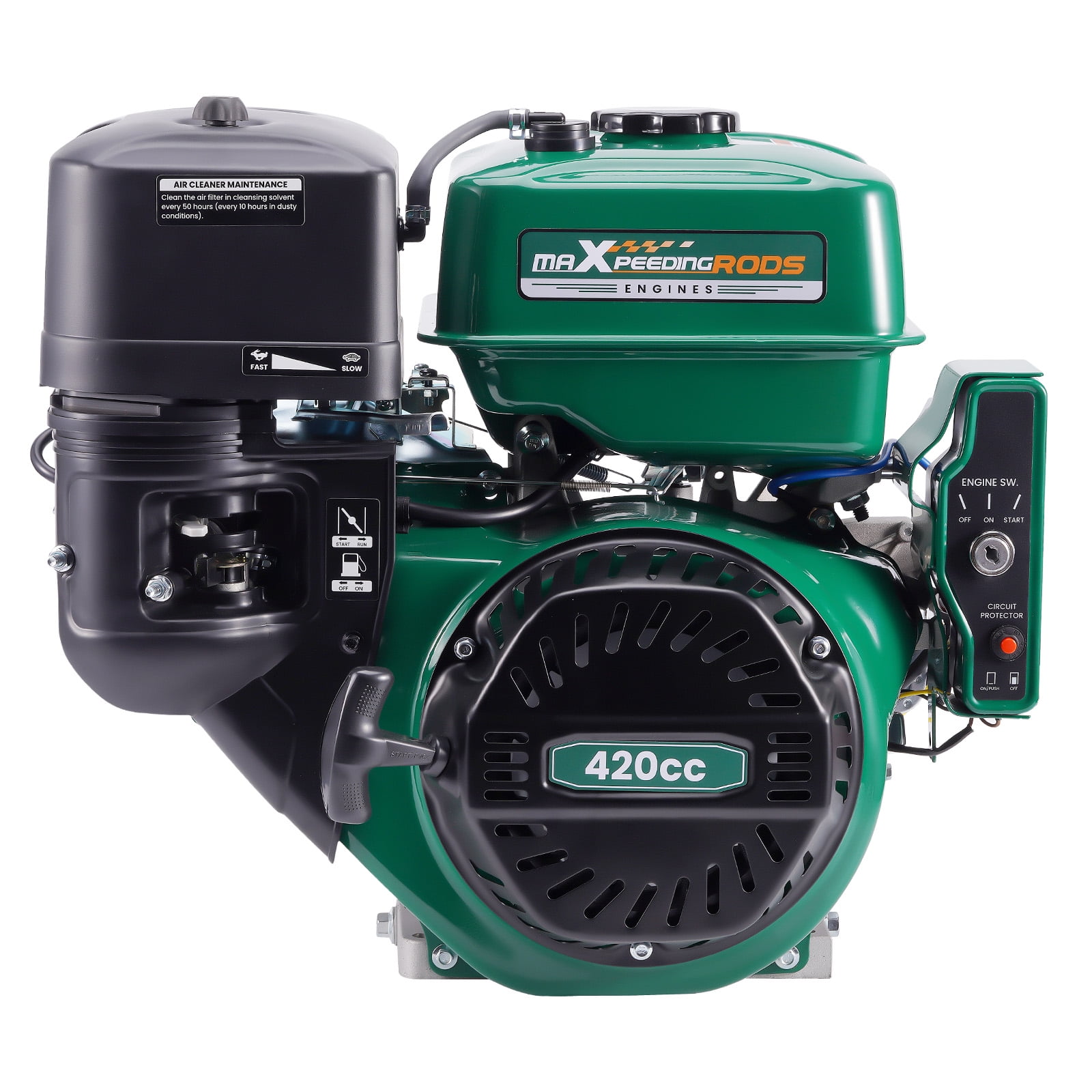 Maxpeedingrods 4 Stroke Engine Motor Gasoline 15HP 420cc Electric Start ...