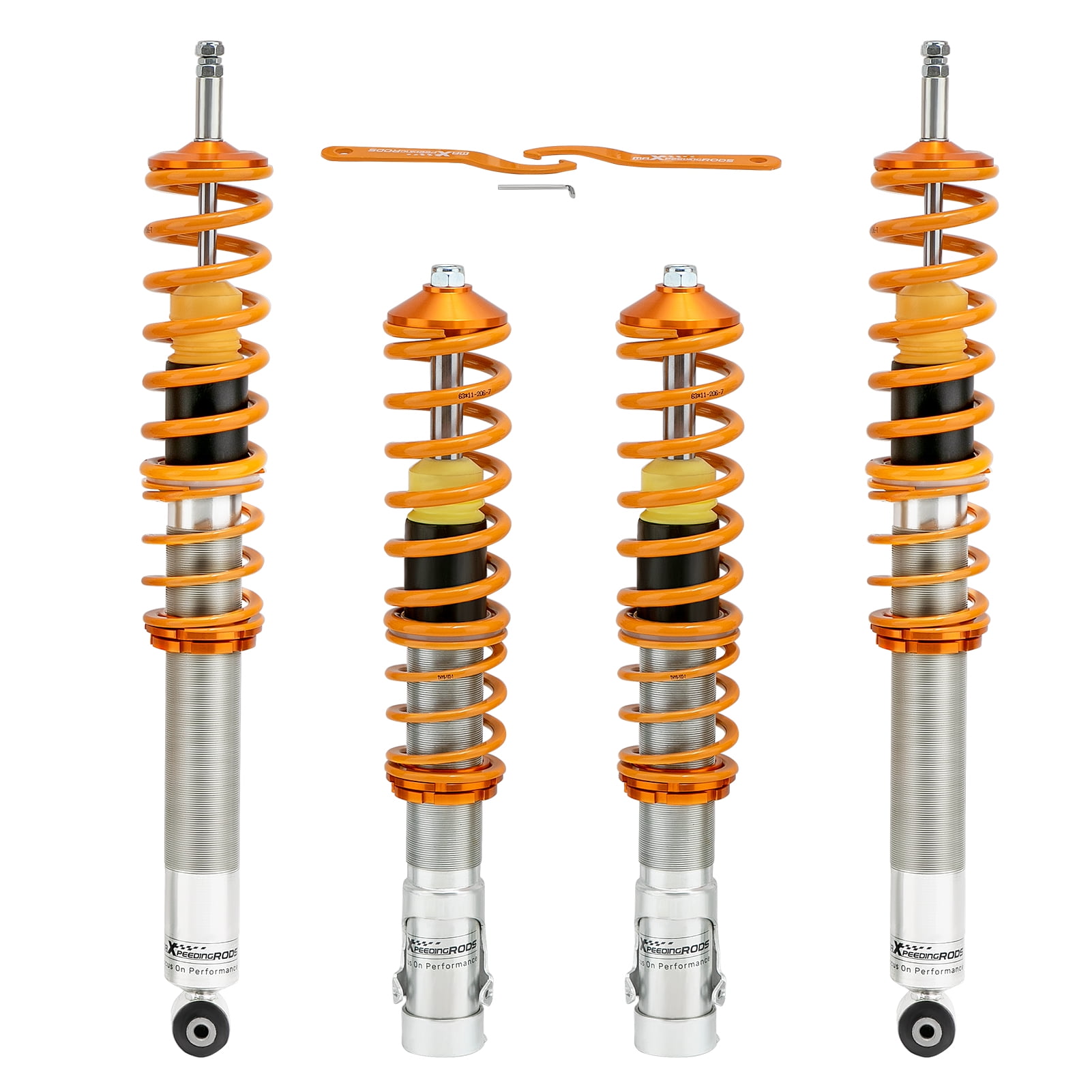 Maxpeedingrods Coilover Set Adjustable Suspension Lowering Shock Kit ...