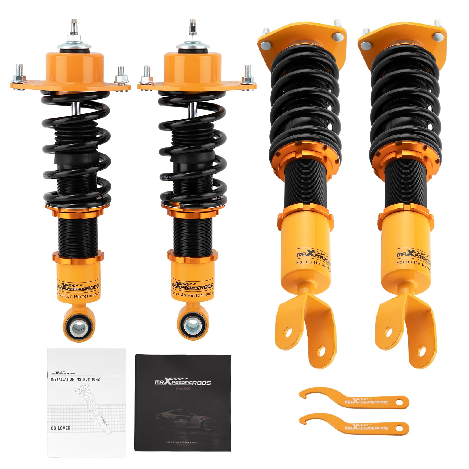 Maxpeedingrods Coilovers 24 Way Damper Adjustable Shocks Kit For Mazda ...