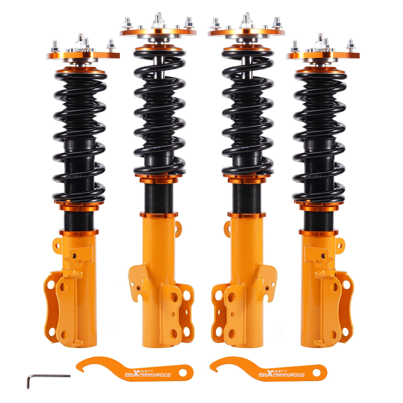Maxpeedingrods Front & Rear Coilovers Suspension w/ Camber Plates For ...