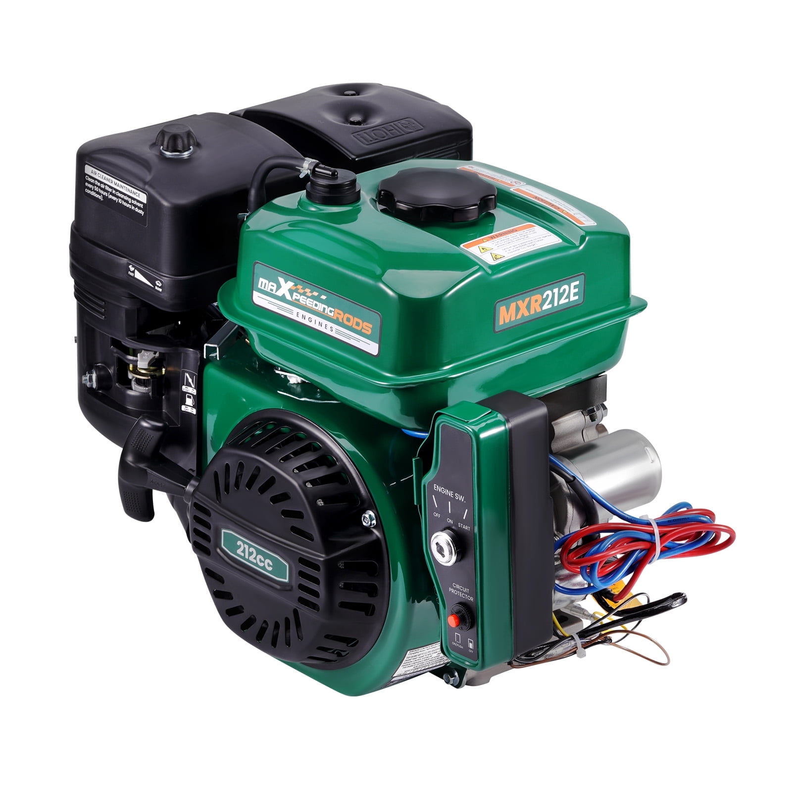 BFO Electric Start Gas Engine Motor 212cc 4-Stroke 7HP Horizontal ...