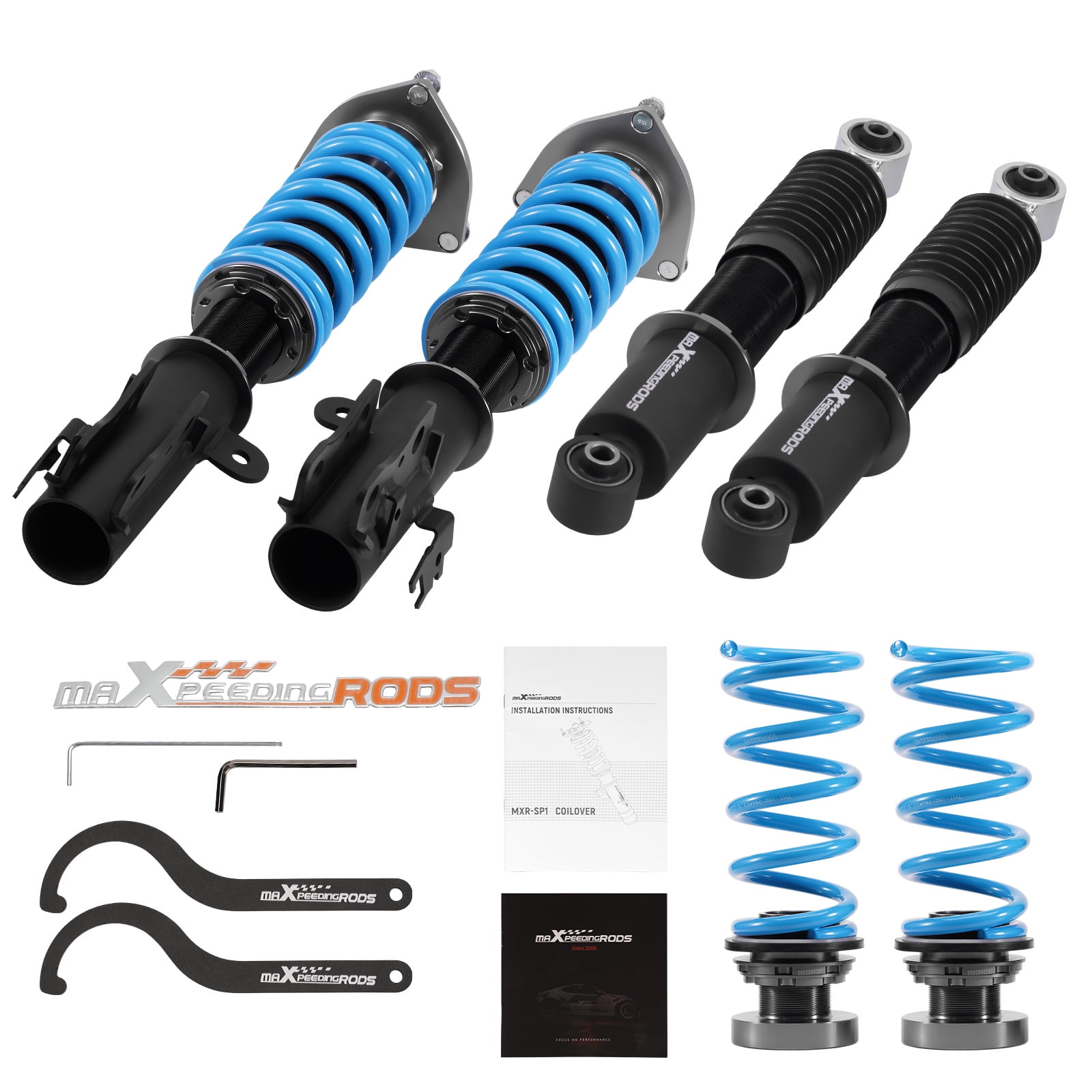 Maxpeedingrods Front & Rear 24 Levels Damper Coilovers Lowering Kit For ...