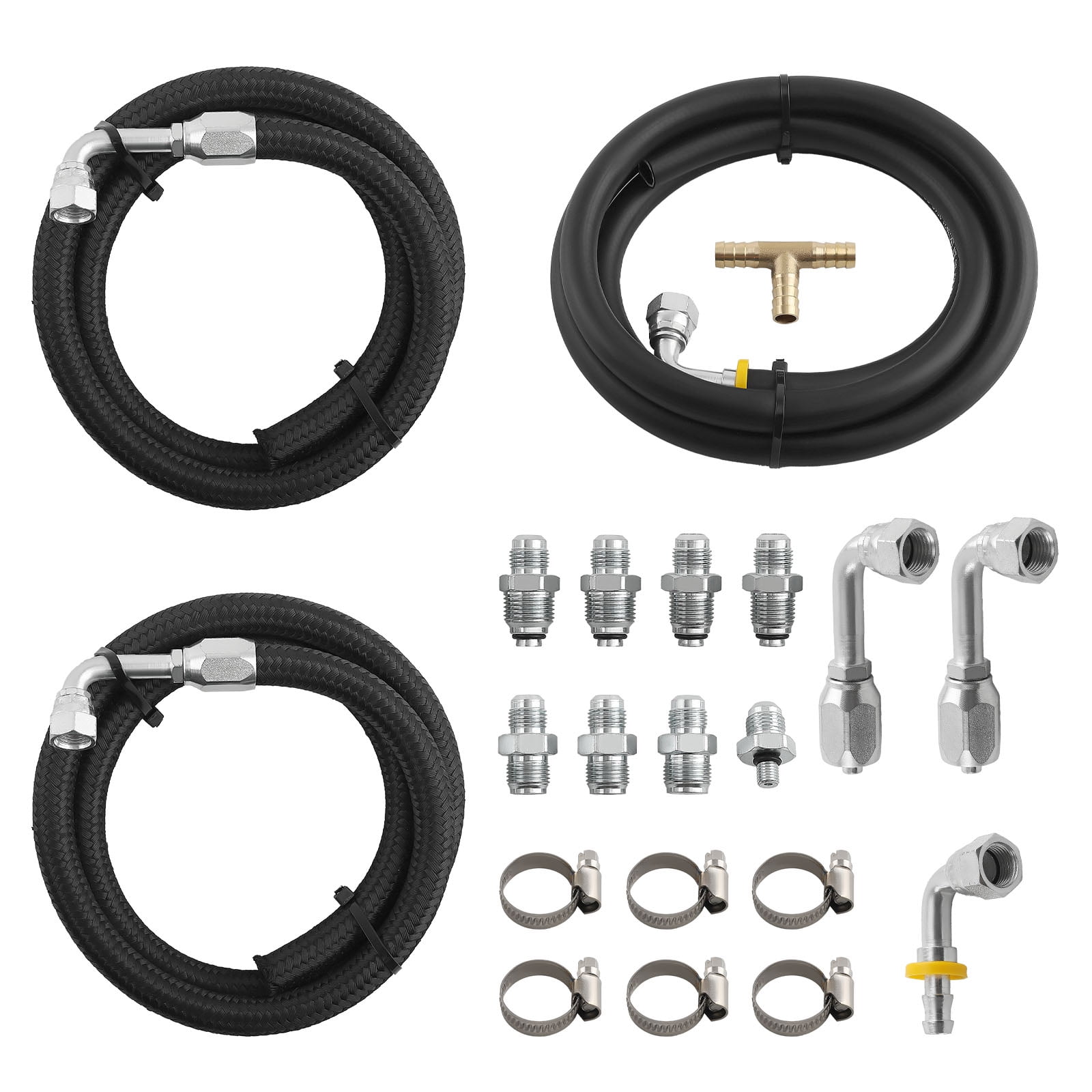 Maxpeedingrods Power Steering Hose Hookup Kit w/ Fitting Universal For ...