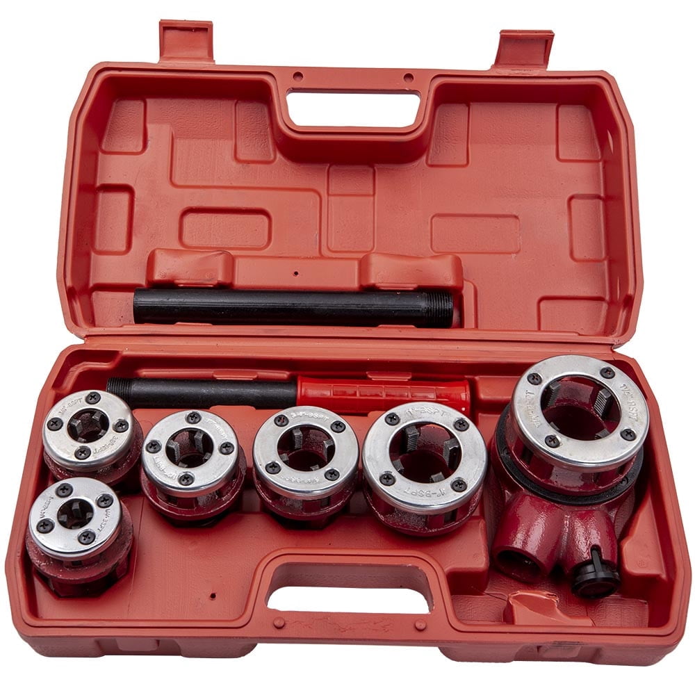 BFO Ratchet Pipe Threading Threader Die Bar Head Handle Tool Set 1/4 ...