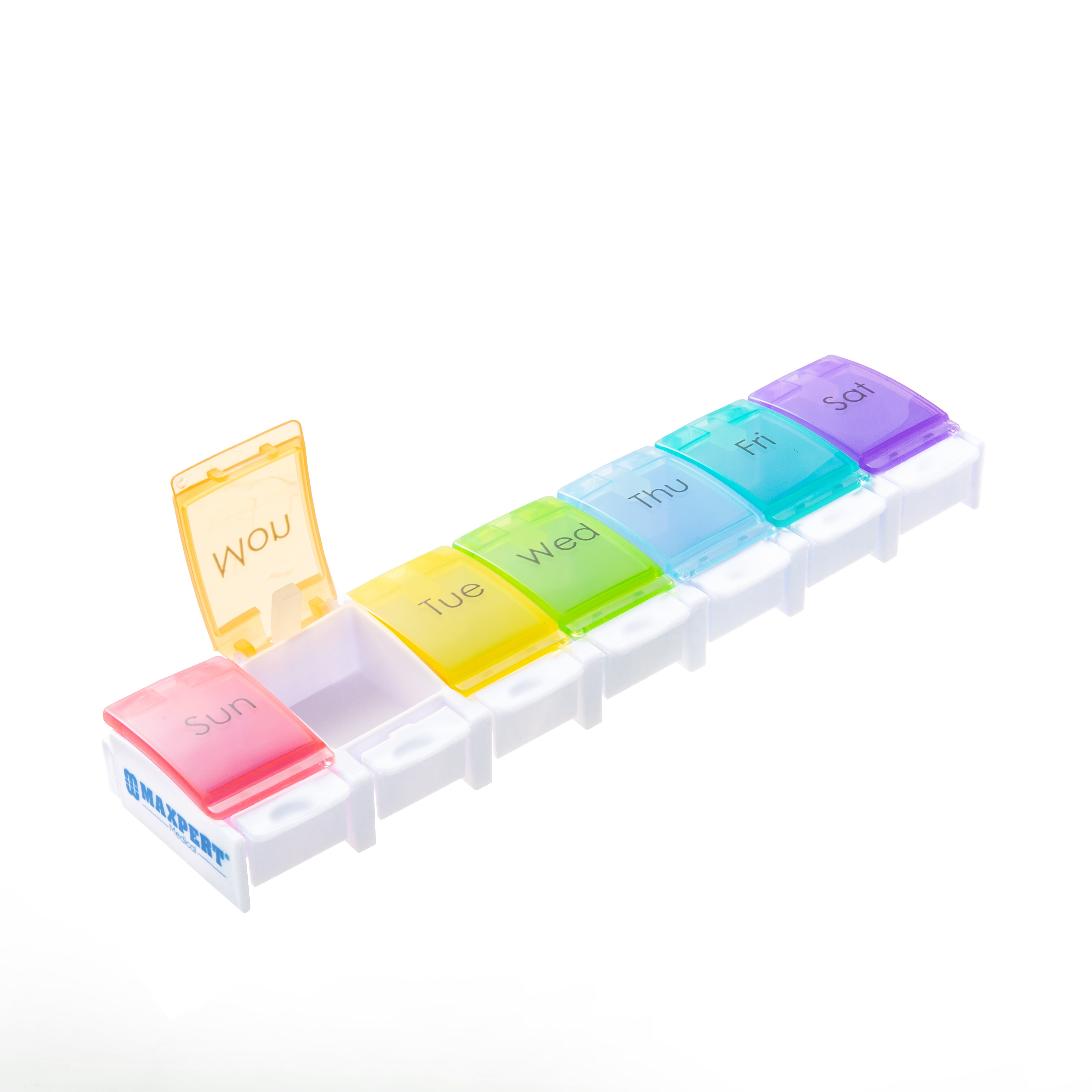 Maxpert Medical Weekly Pill Organizer, Push Button Pill Planner, Travel ...