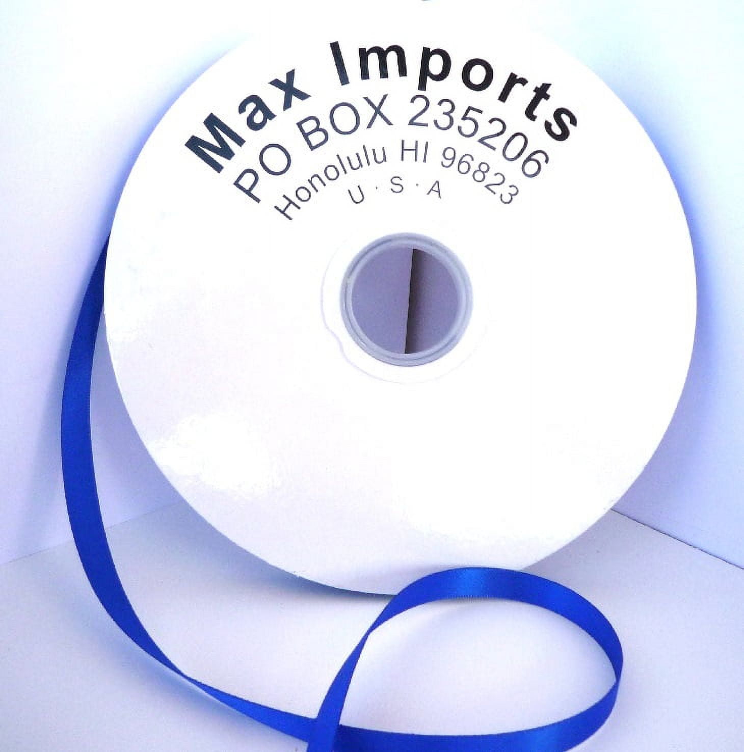 Maxport Corporation 3/8"Satin Royal Blue Ribbon, 100 Yd. - Walmart.com