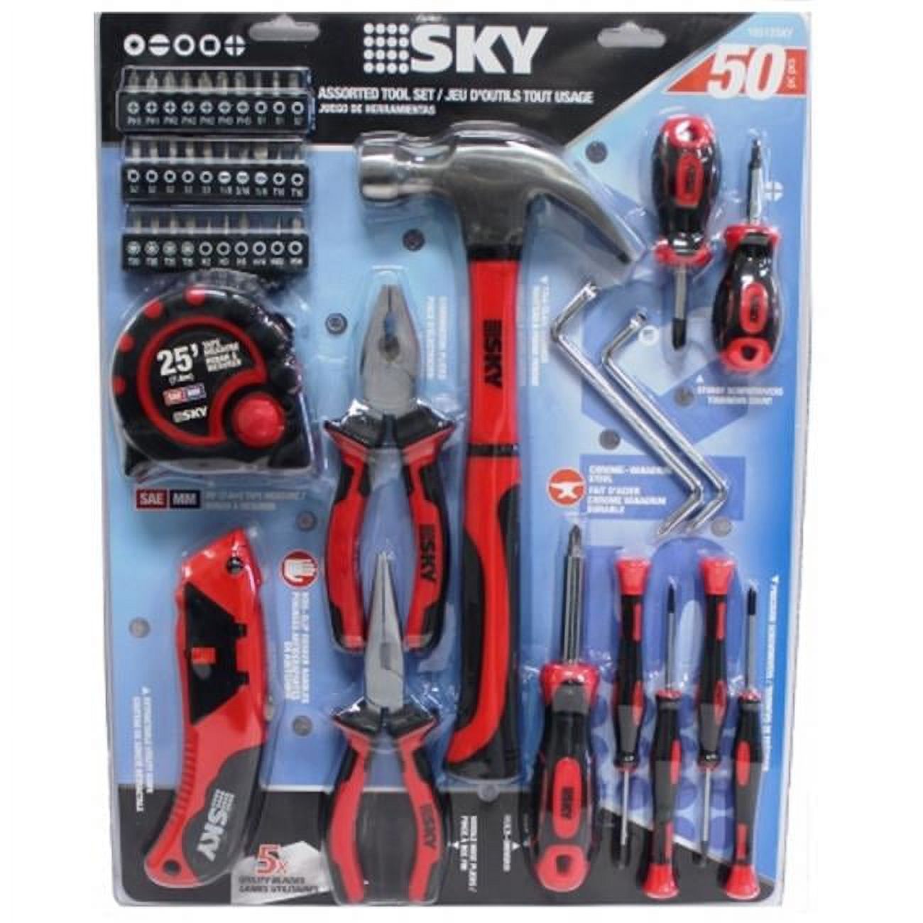 Maxtech Consumer Products 16512SKY 50 Pieces Assorted Tool Set ...