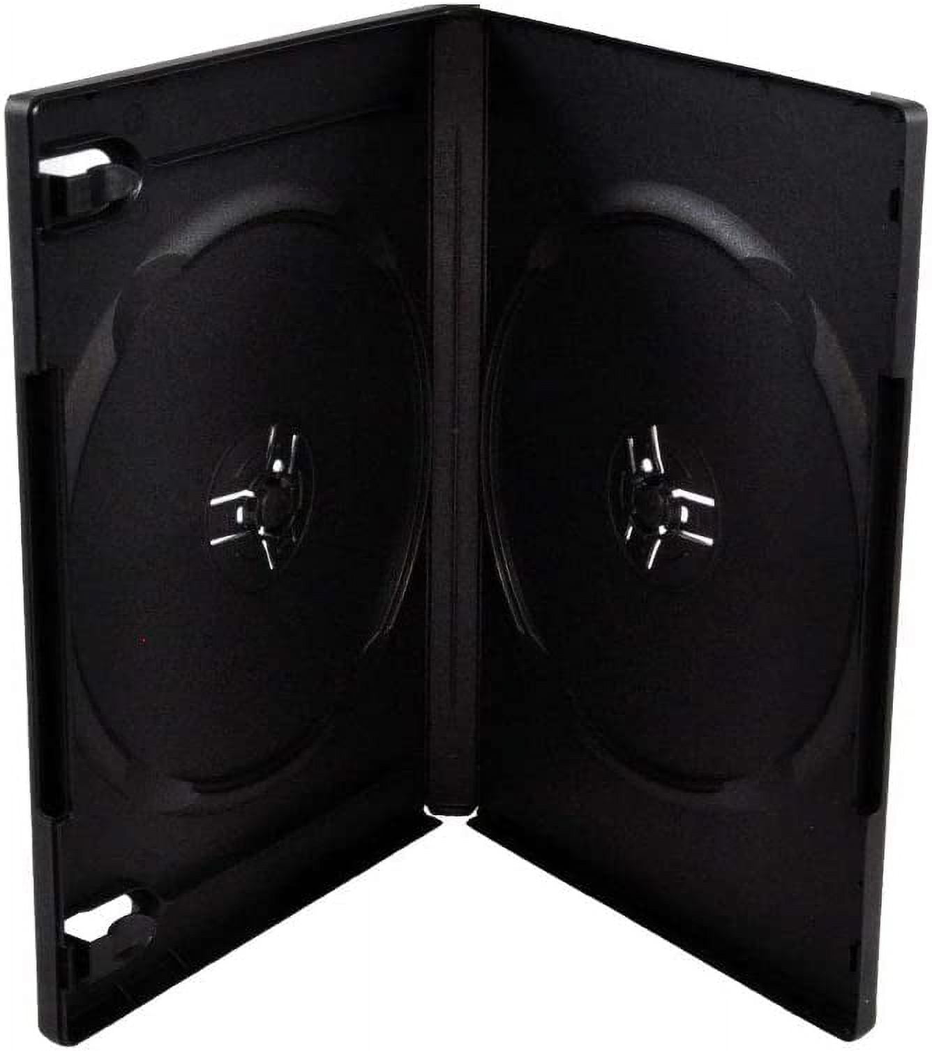 Maxtek 14mm Black Standard Double Capacity DVD Case and Outter Clear ...