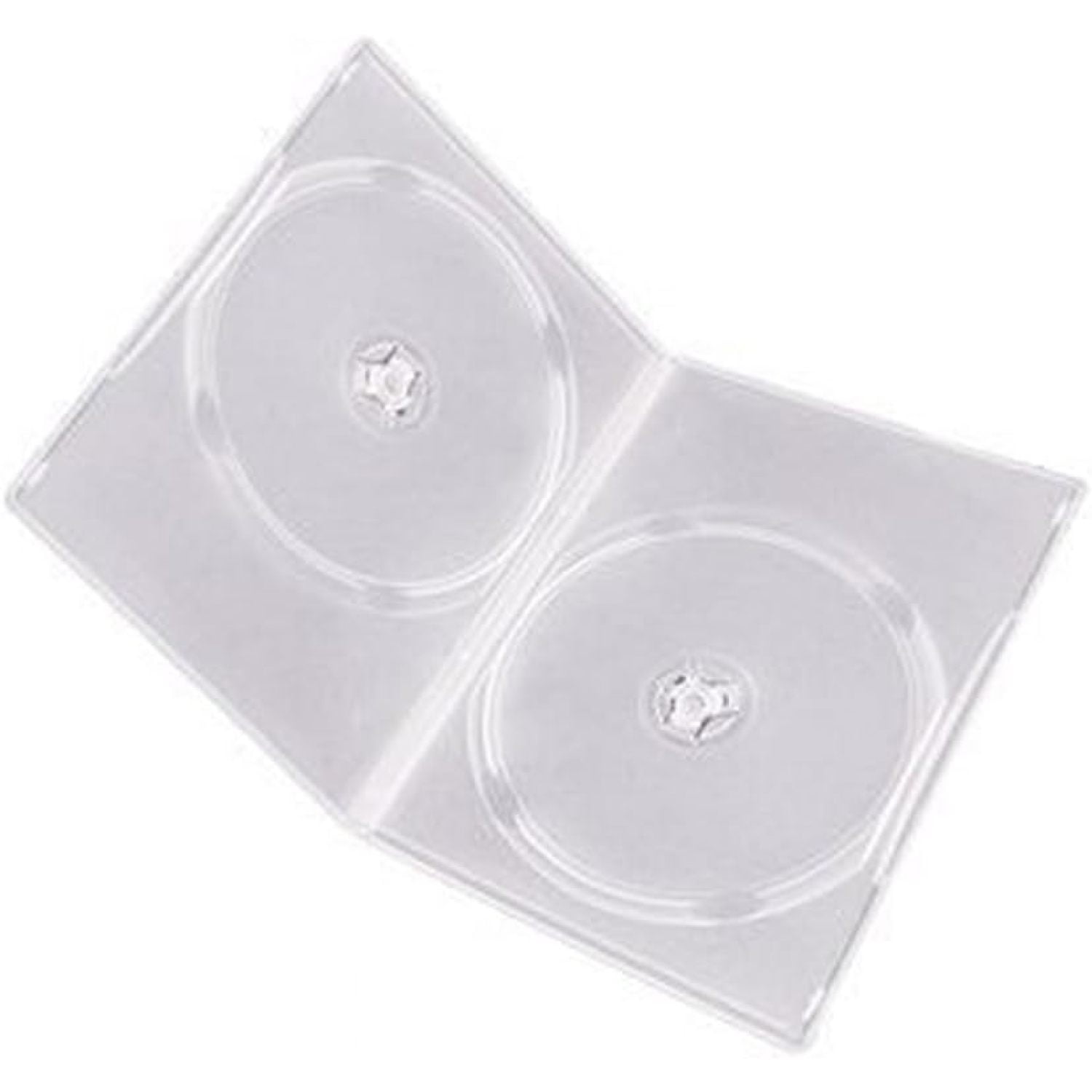 Maxtek 7mm Slim Clear Double CD/DVD Case, 100 Pieces Pack. (2 Discs ...