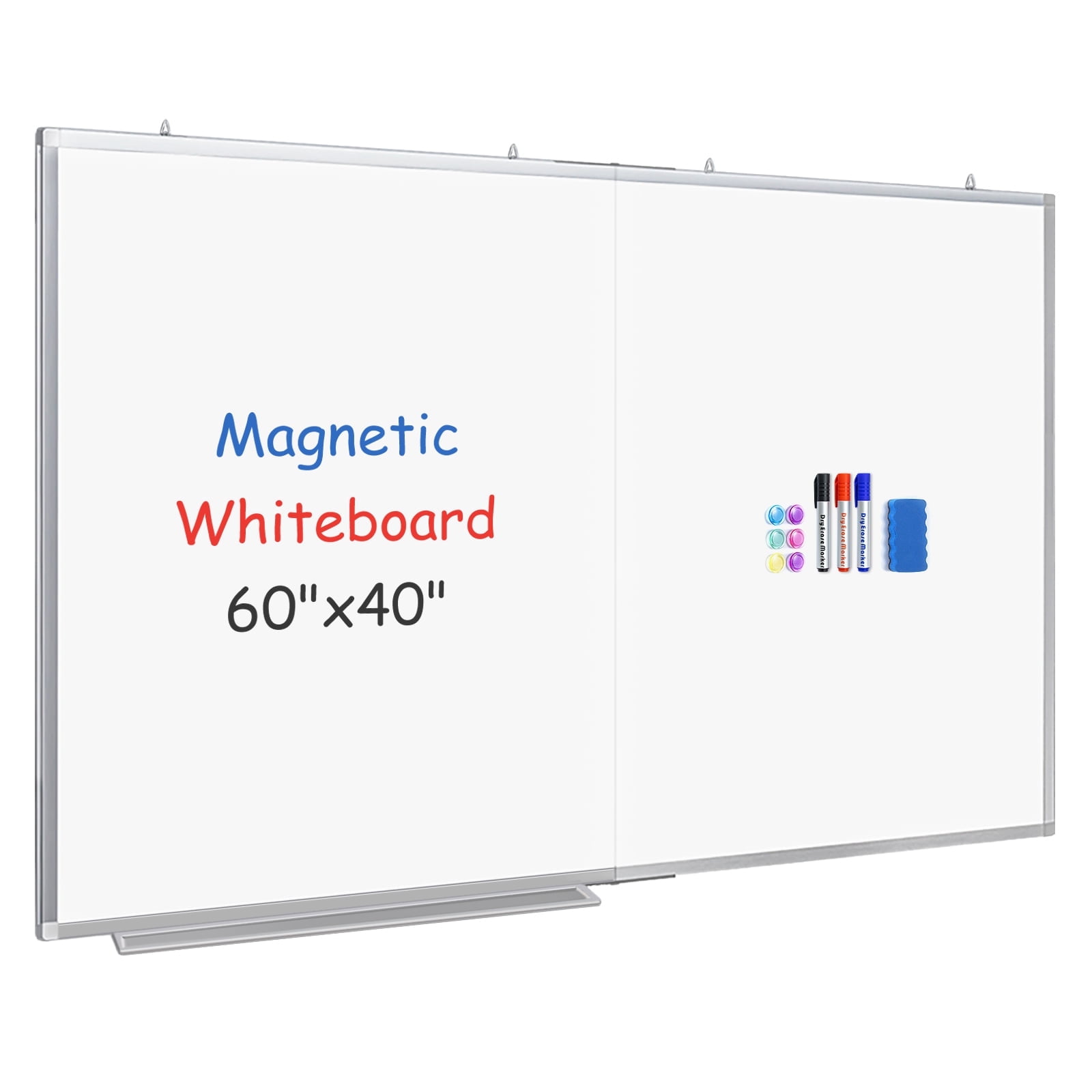 Maxtek Large Magnetic Whiteboard, 60" x 40" Magnetic Dry Erase Board ...