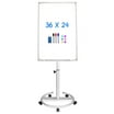 Costway Magnetic Whiteboard 40x26 Inches with Stand, Adjustable Height ...