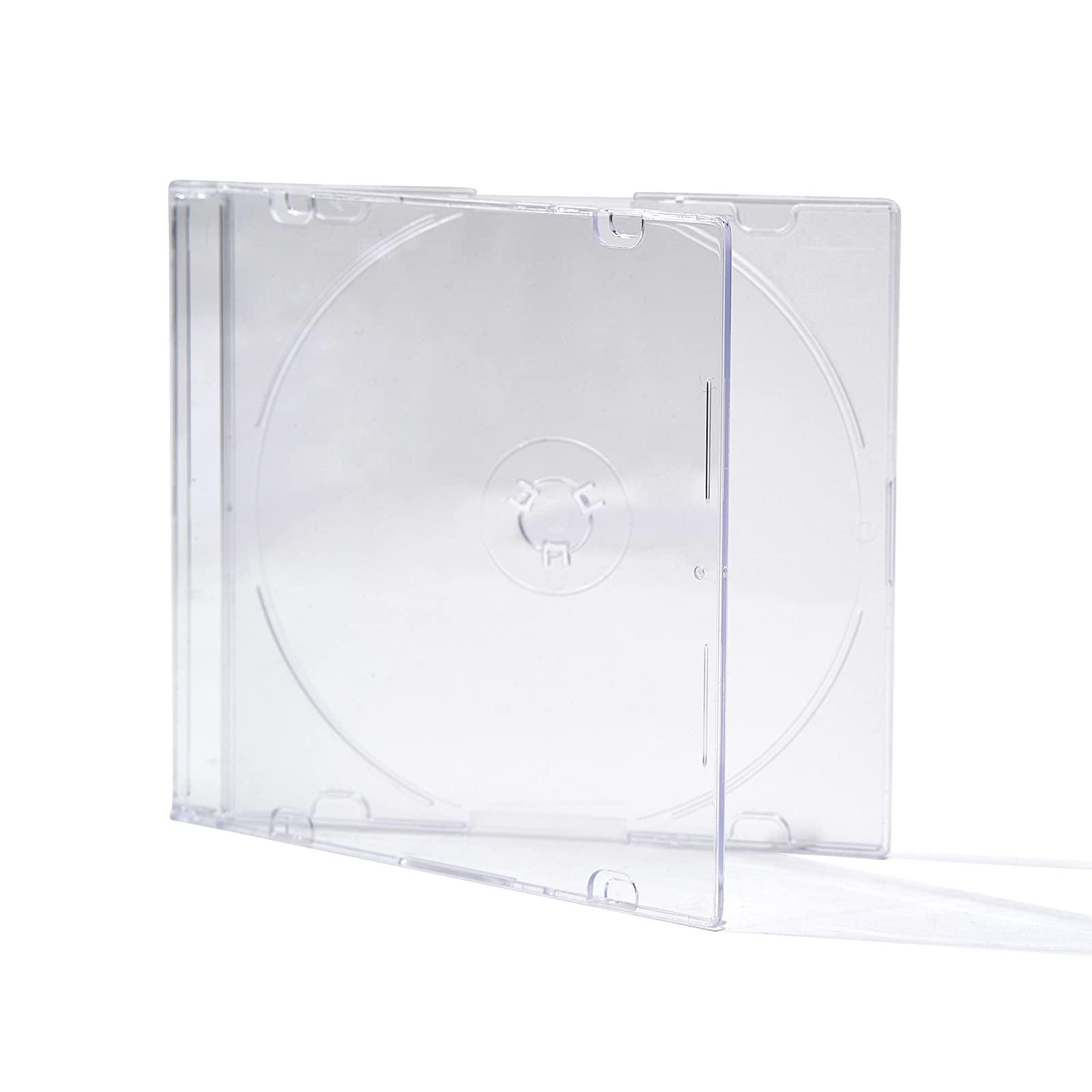 Maxtek Ultra Thin 5.2mm CD DVD Blu-Ray Clear Slim Jewel Case with Built ...