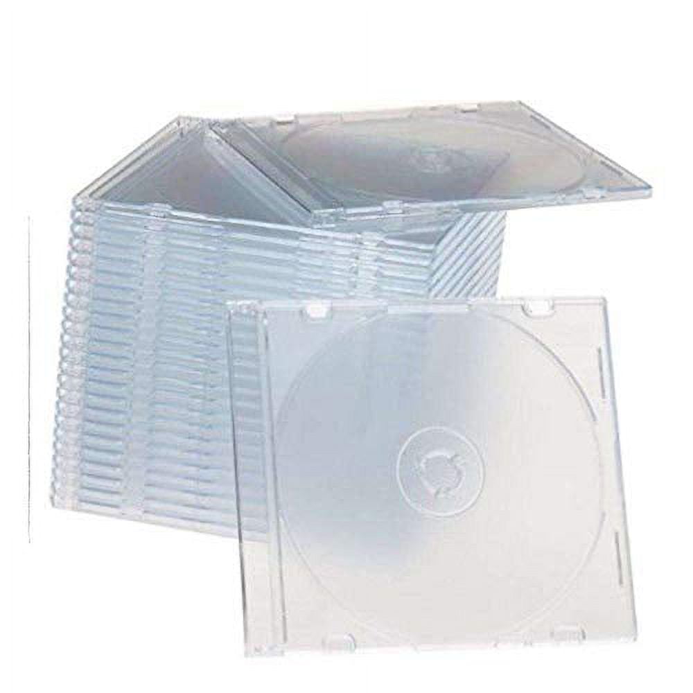 Maxtek Ultra Thin 5.2mm Slim Clear CD Jewel Case with Built in Frost ...