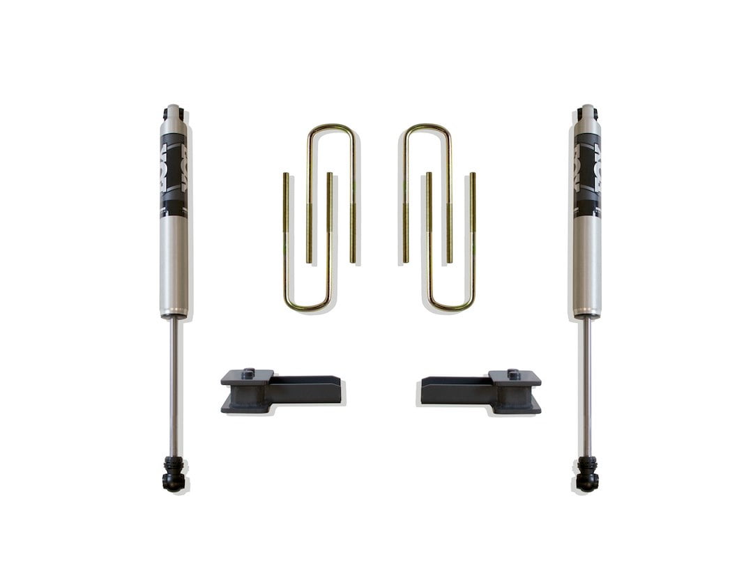 Maxtrac Suspension MXT904150F 5 in. Blocks & U-Bolts 2 Fox Shocks for ...
