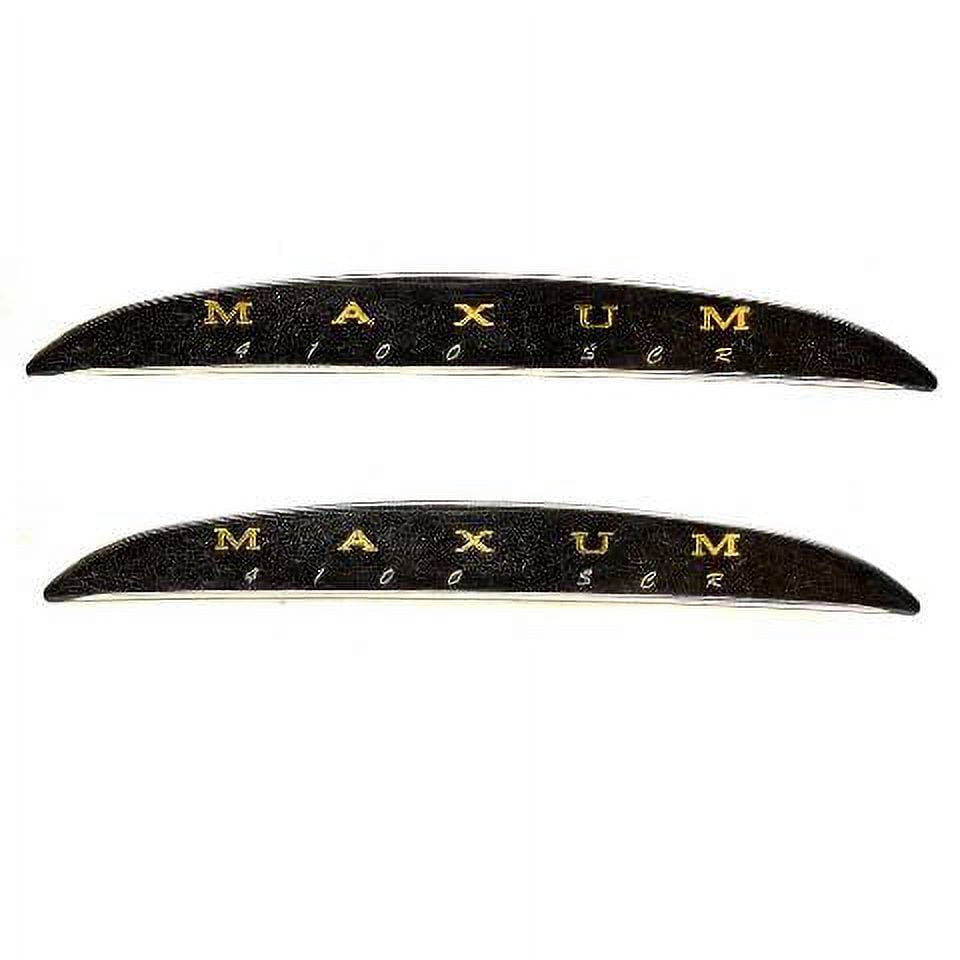 Maxum Boat Raised Decals | 4100 SCR 9 1/2 x 1 1/8 Inch Black (Pair ...