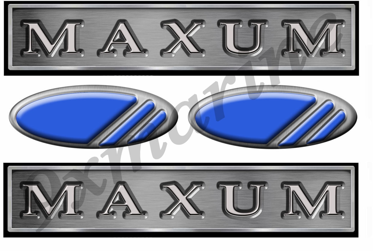 Maxum Long 10 Inch Sticker Set - Remastered - Walmart.com