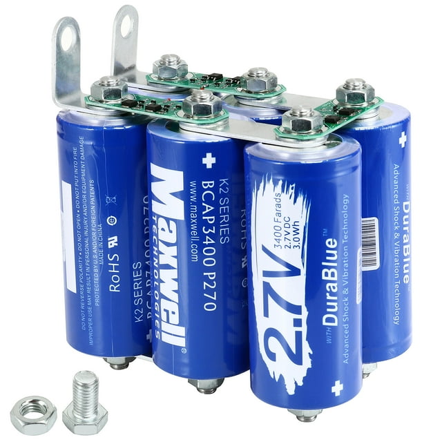 Maxwell Durablue 16V 567F Super Capacitor Battery 6pcs 2.7V 3400Farads ...
