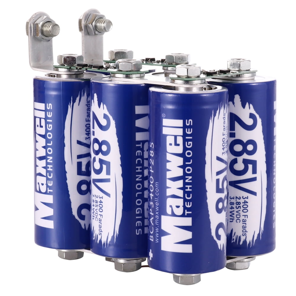 Maxwell Durablue 17V 567F Super Capacitor Battery 6pcs 2.85V 3400Farads ...