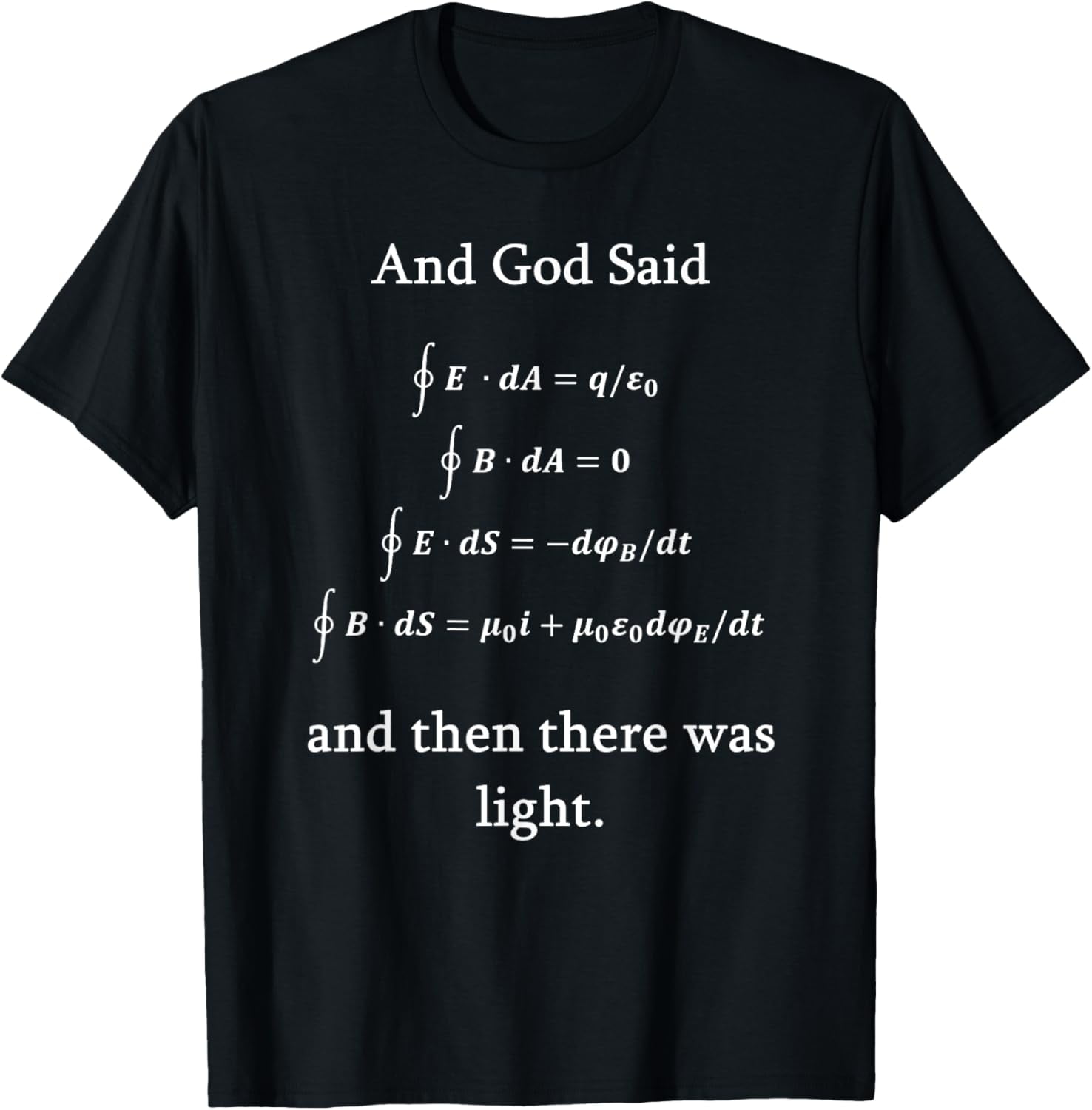 Maxwell Equations Physics Nerd Funny Physicist Gift Science T-Shirt ...