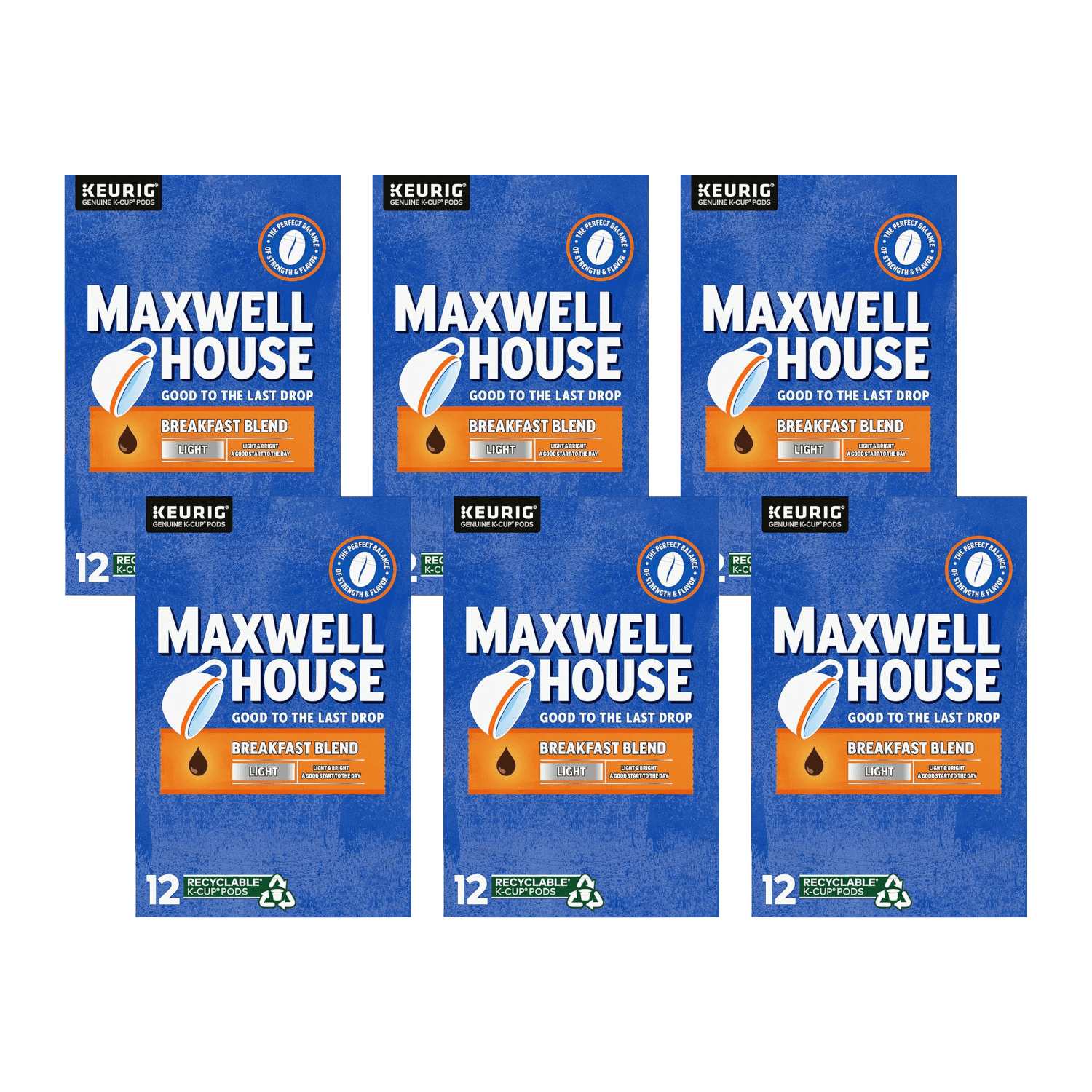 Maxwell House Breakfast Blend Light Roast K-Cup® Coffee Pods, 12 ct ...