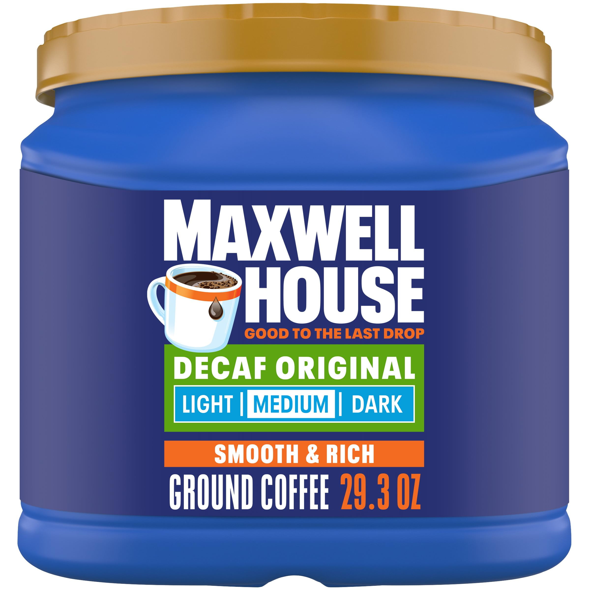 Maxwell House Decaffeinated Original Medium Roast BSL1 Ground Coffee ...