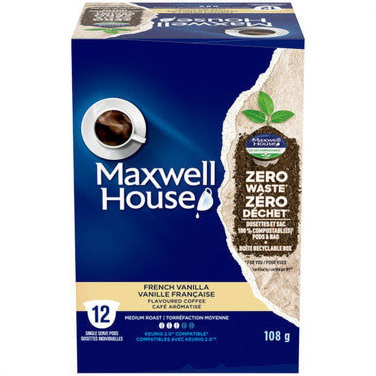 Maxwell House, French Vanilla Coffee, Keurig K-Cup Pods, 12 Pods ...