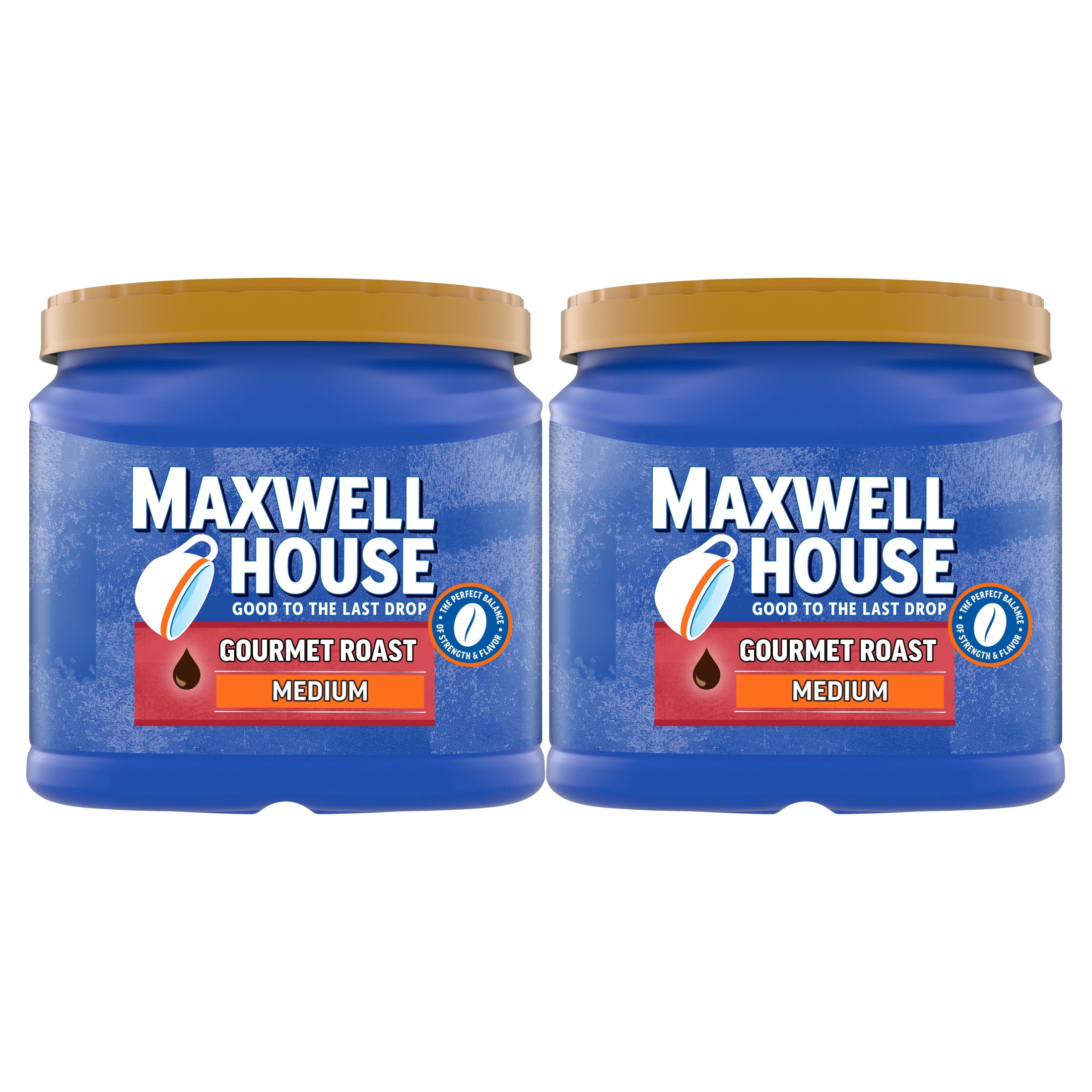 (2 pack) Maxwell House Gourmet Roast Medium Roast Ground Coffee, 25.6 ...