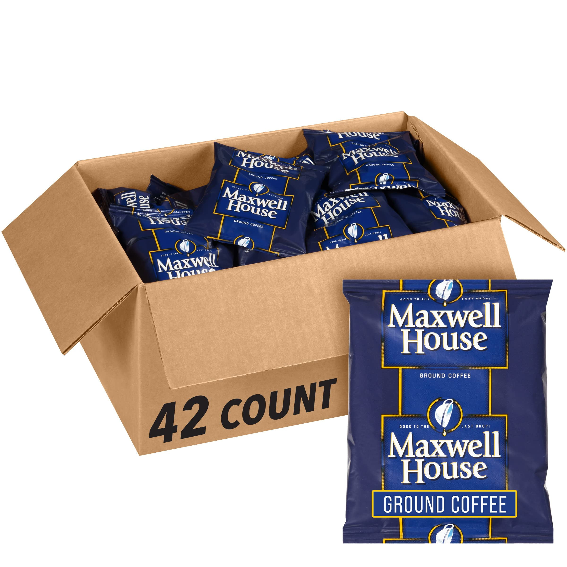 Maxwell House Ground Coffee (42 ct Pack, 1.5 oz Packets) - Walmart.com
