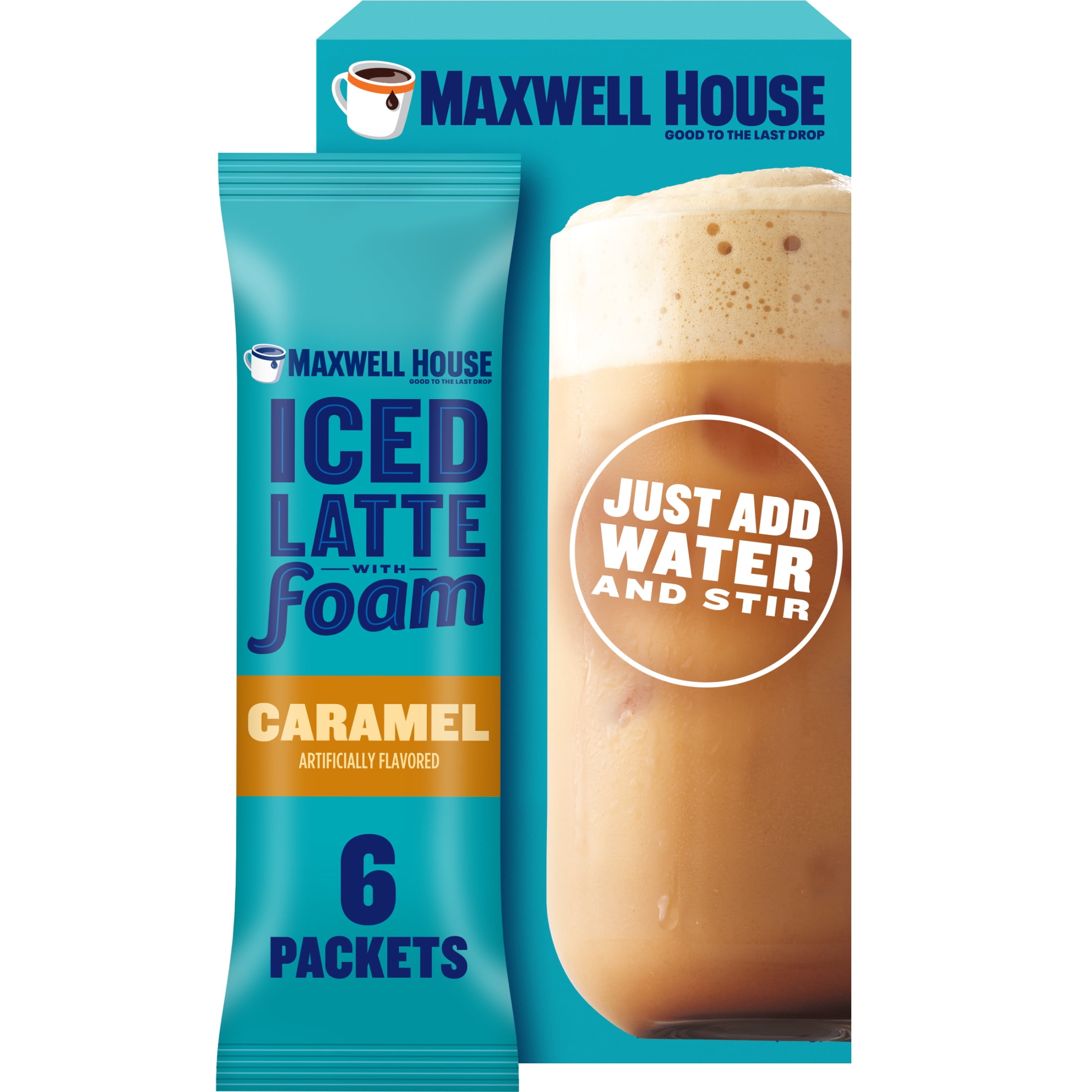 Maxwell House Iced Caramel Latte with Foam All in One Drink Mix, 5.82 ...