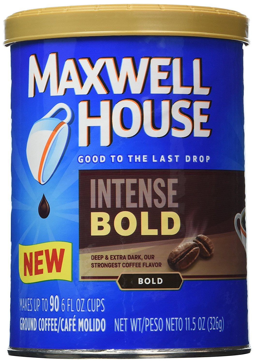 Maxwell House Intense Bold Dark Roast Ground Coffee (11.5 oz Canisters ...