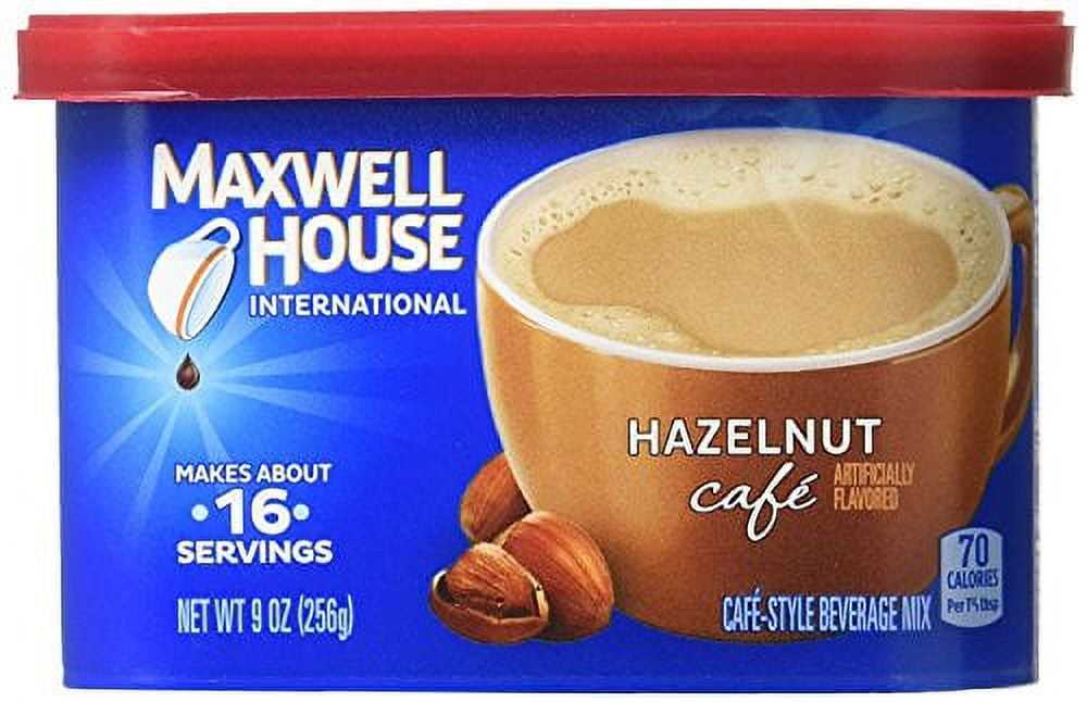 Maxwell House International Cafe Hazelnut Instant Coffee Beverage Mix ...