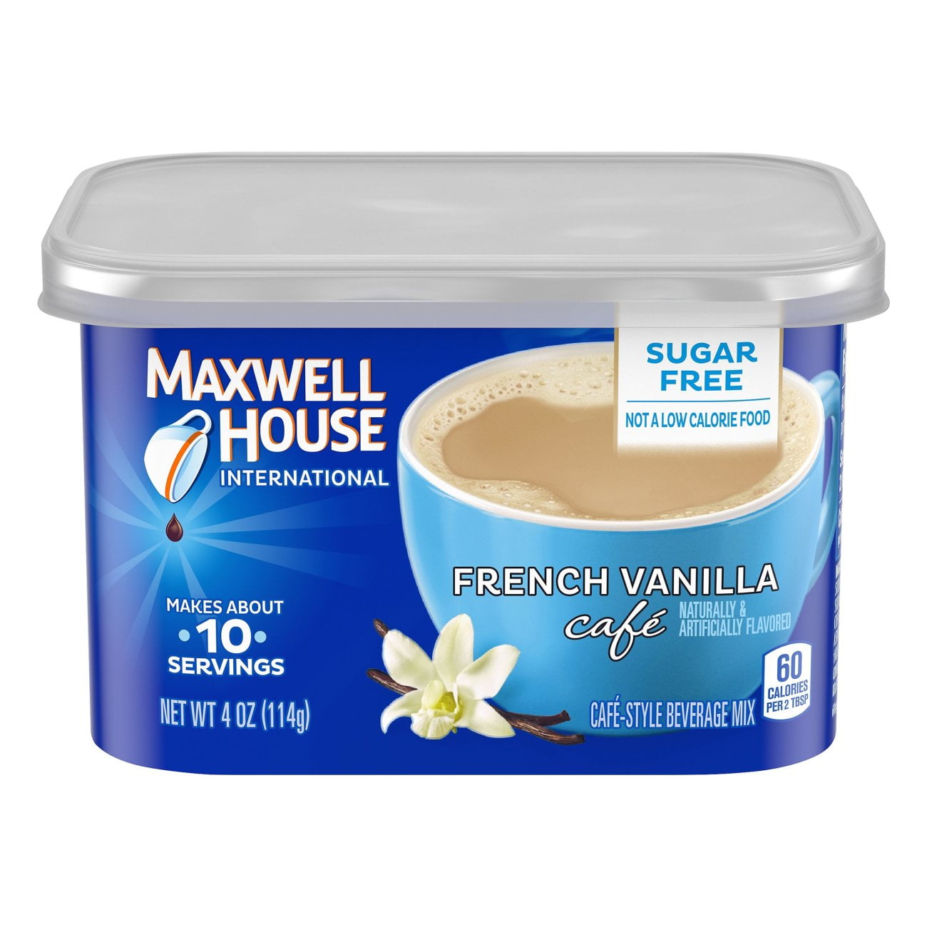 Maxwell House International Cafe Sugar Free French Vanilla Beverage Mix ...
