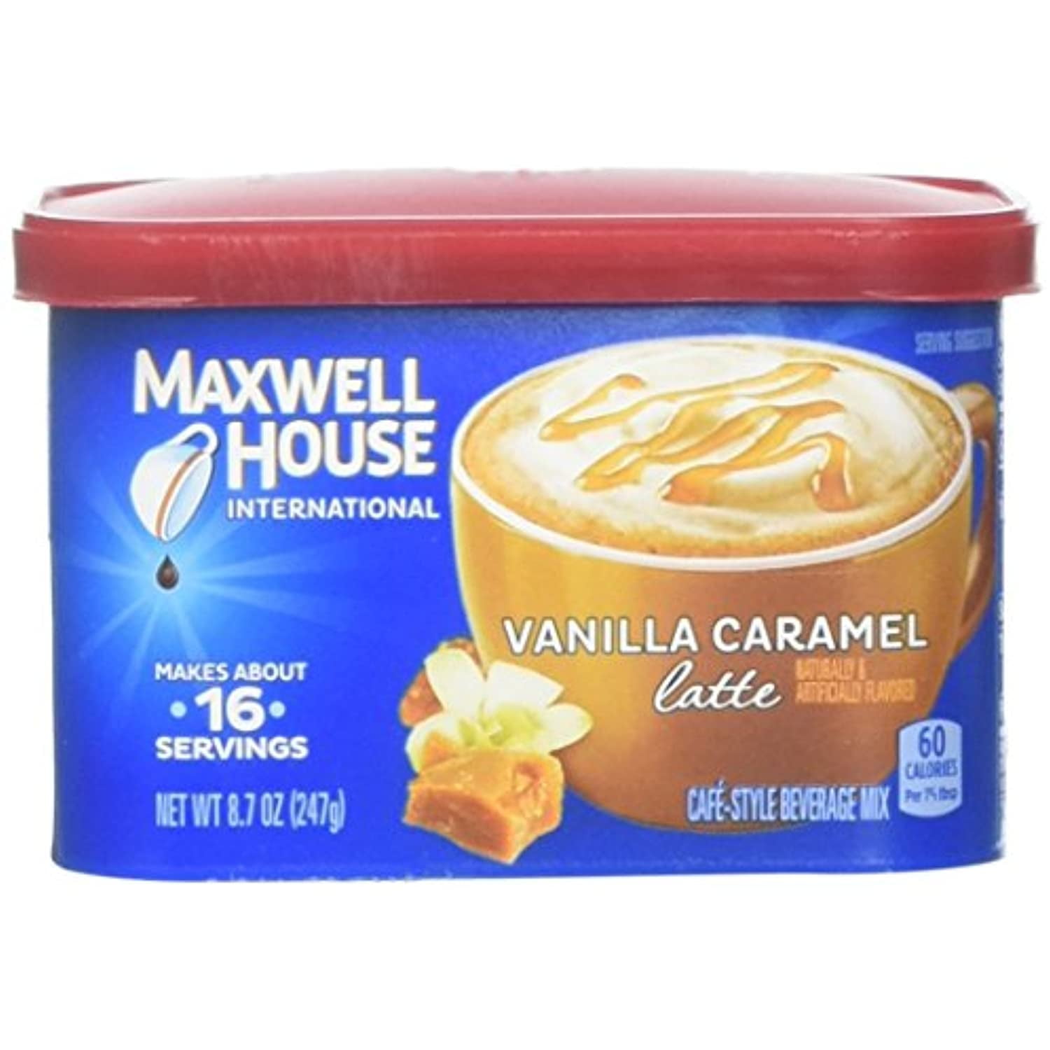 Maxwell House International Cafe Vanilla Caramel Latte Beverage Mix, 8. ...