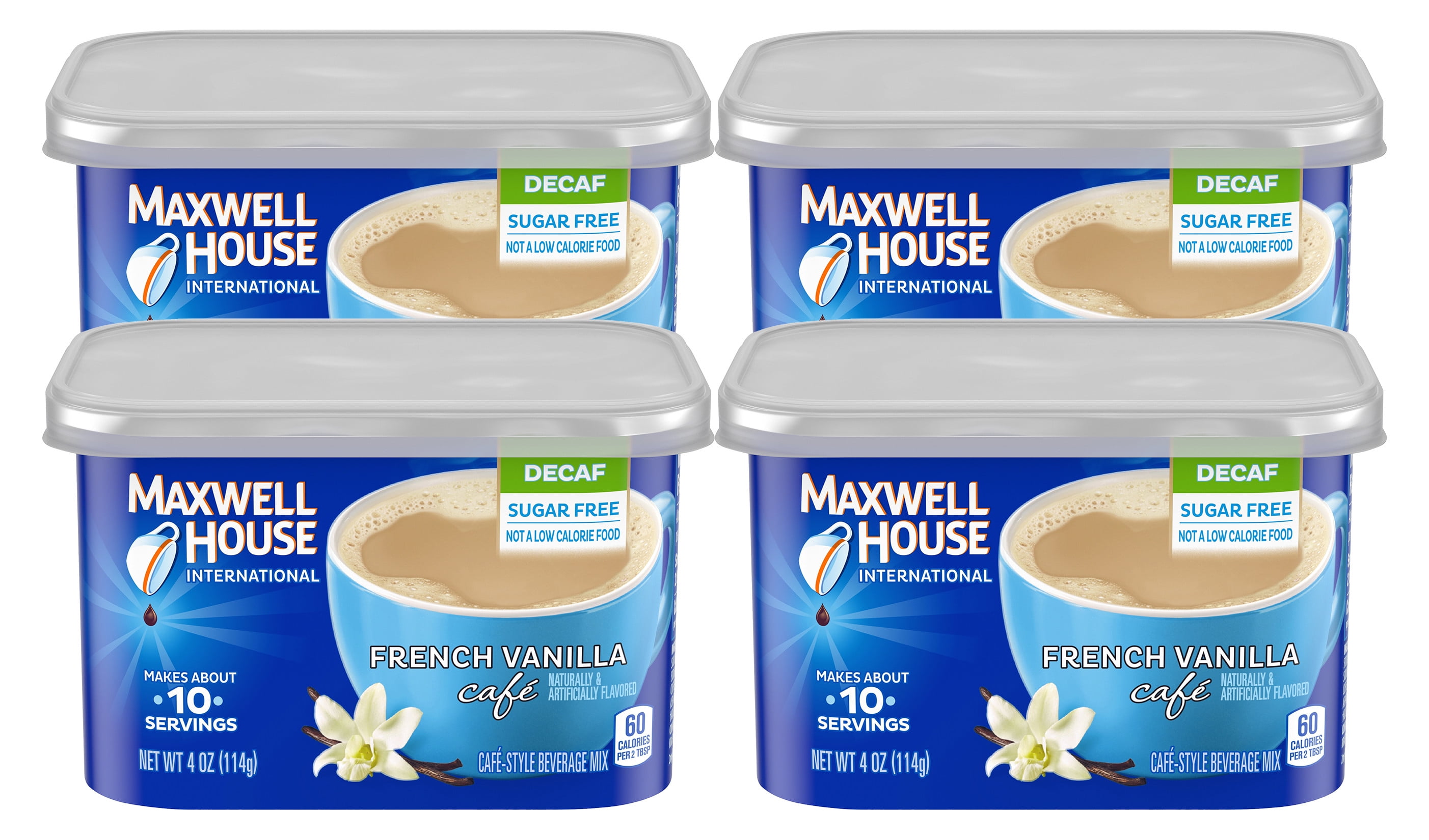 Maxwell House, Instant Coffee, French Vanilla, Sugar Free, Decaf, 4 oz ...