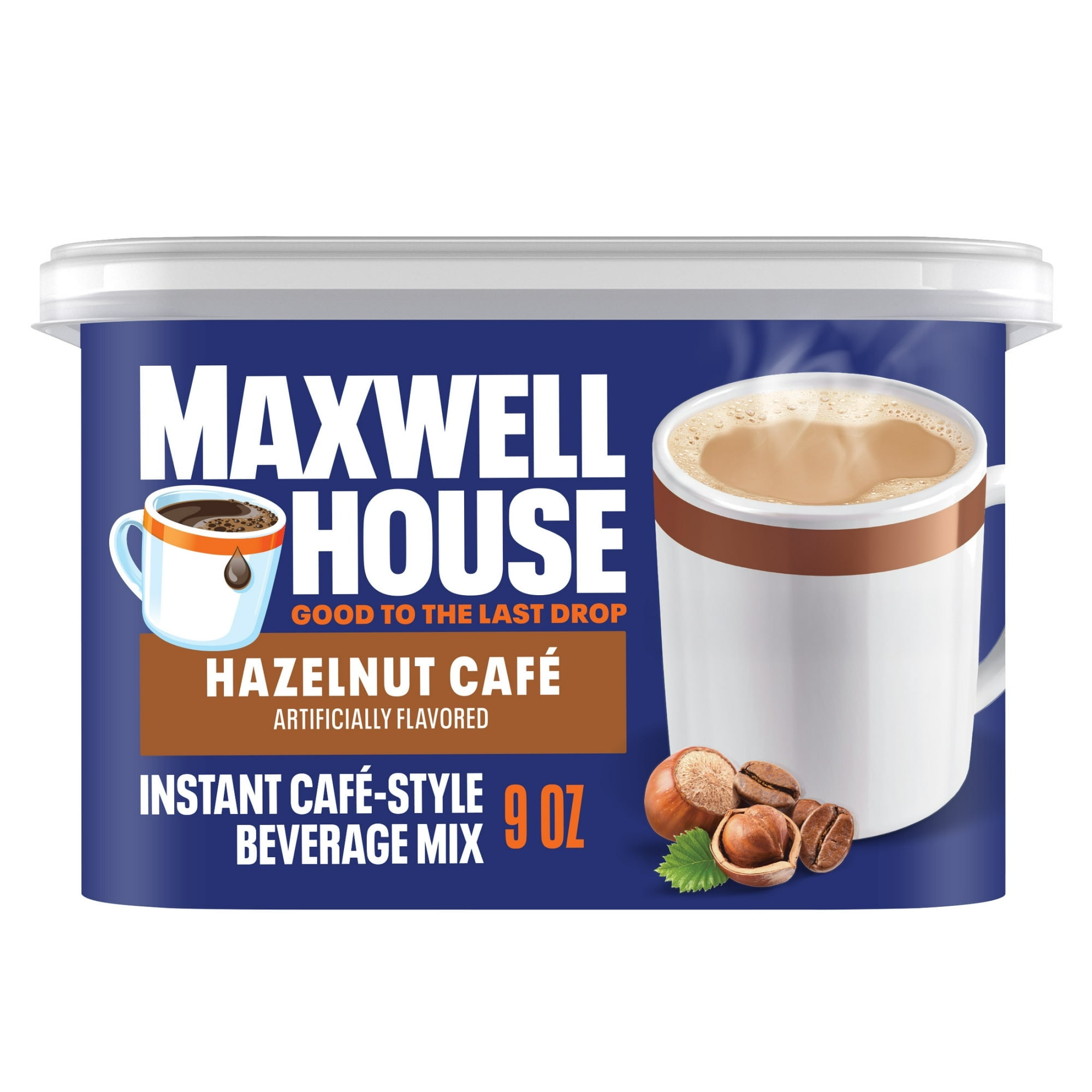Maxwell House International Hazelnut Cafe Beverage Mix, 9 oz. Canister ...