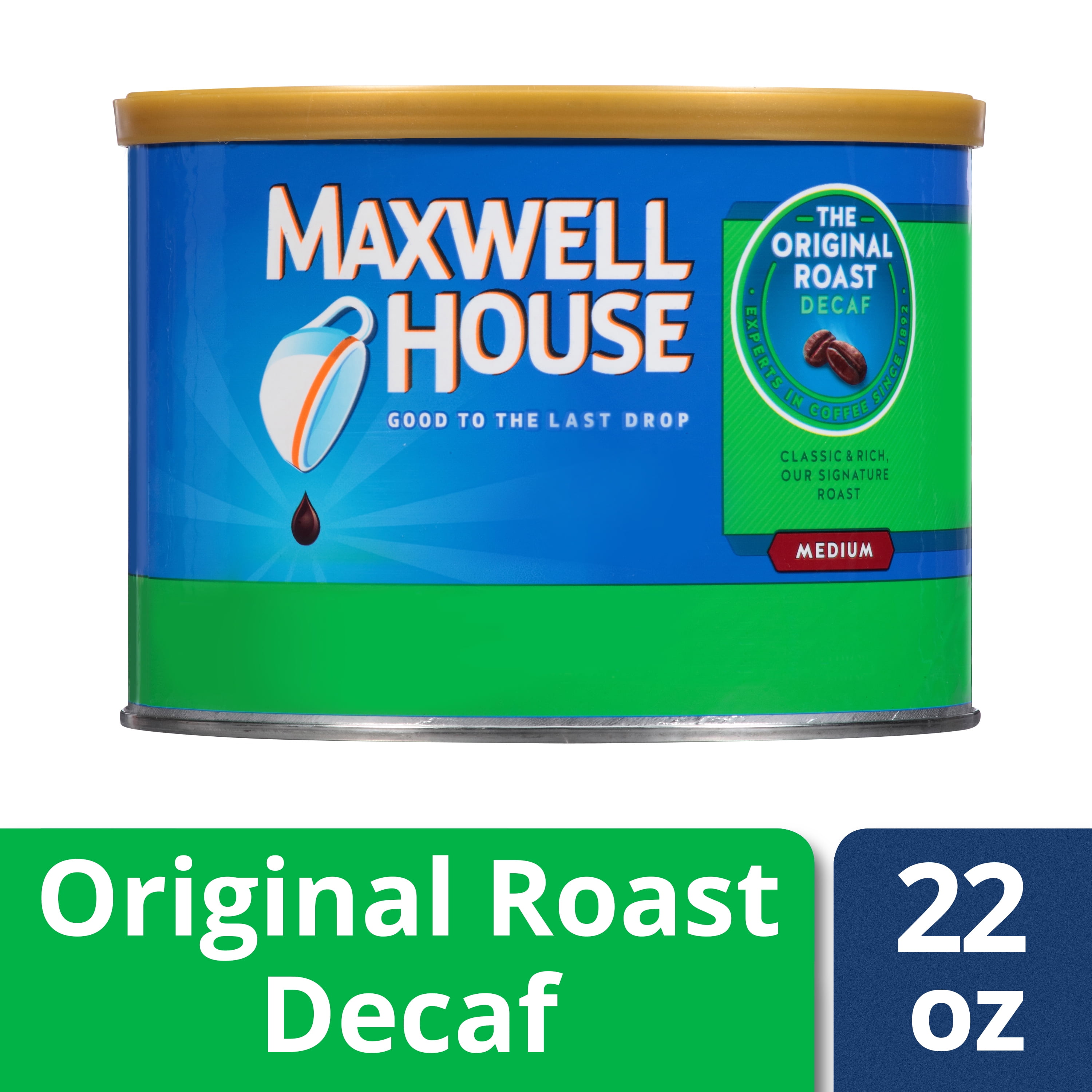 Maxwell House Medium Roast Original Roast Decaf Ground Coffee, 22 oz ...