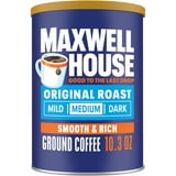 Maxwell House Ground Coffee 10.3 oz Canister Original Roast Full-Bodied ...