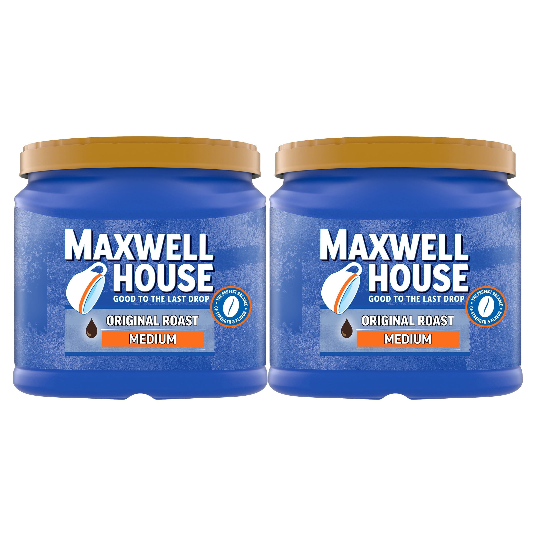 (2 pack) Maxwell House Original Roast Ground Coffee, 30.6 oz. Canister ...