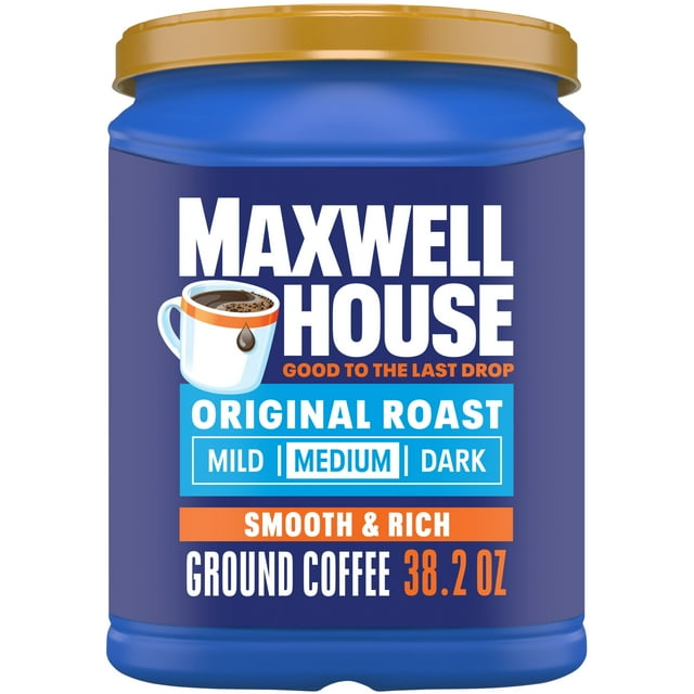 Maxwell House Original Roast Ground Coffee, 38.2 oz Canister - Walmart.com