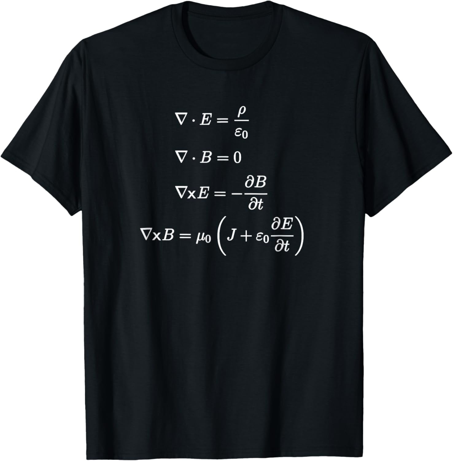 Maxwell's Equations Differential Science and Math T-Shirt men and women ...