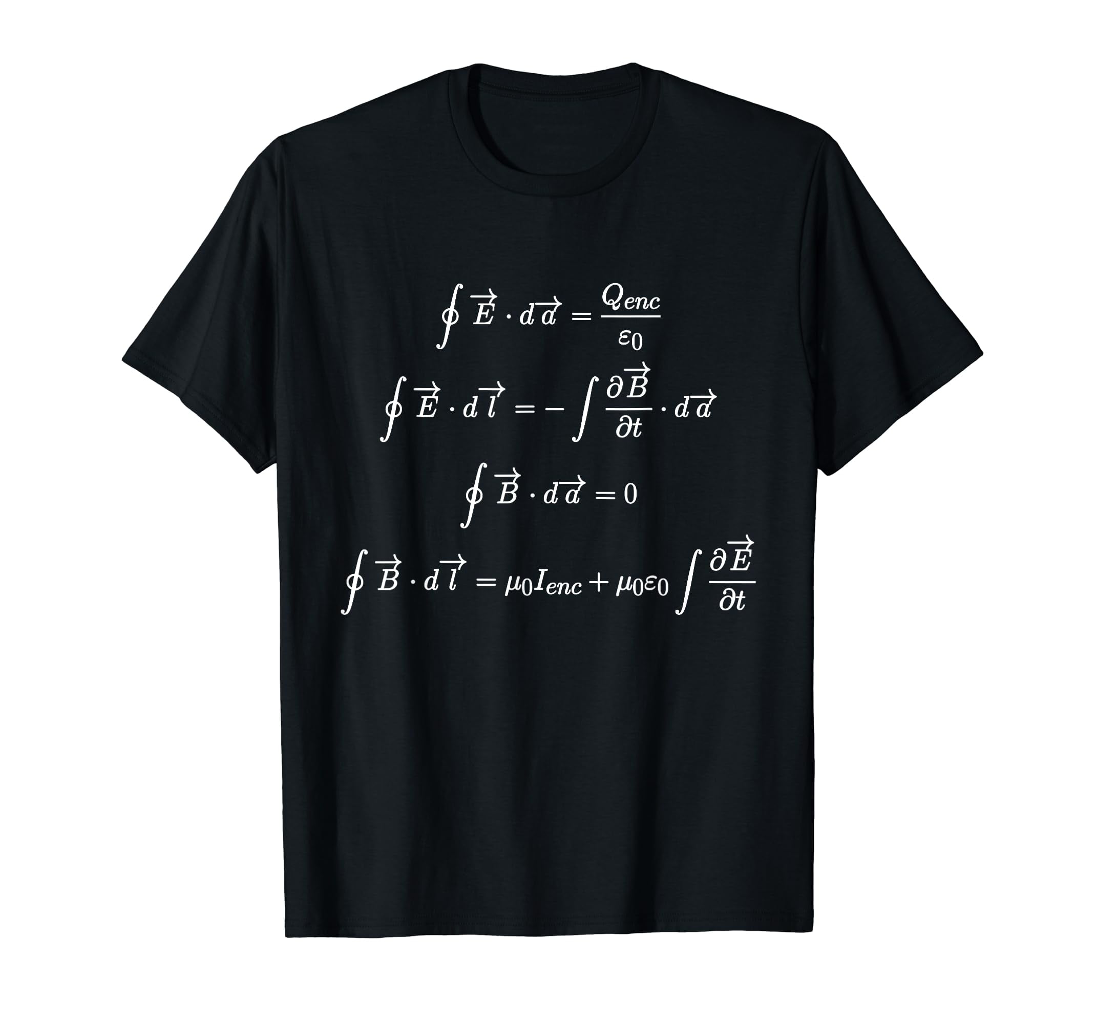 Maxwell's Equations Integral Form Cool T Shirts for Geeks - Walmart.com