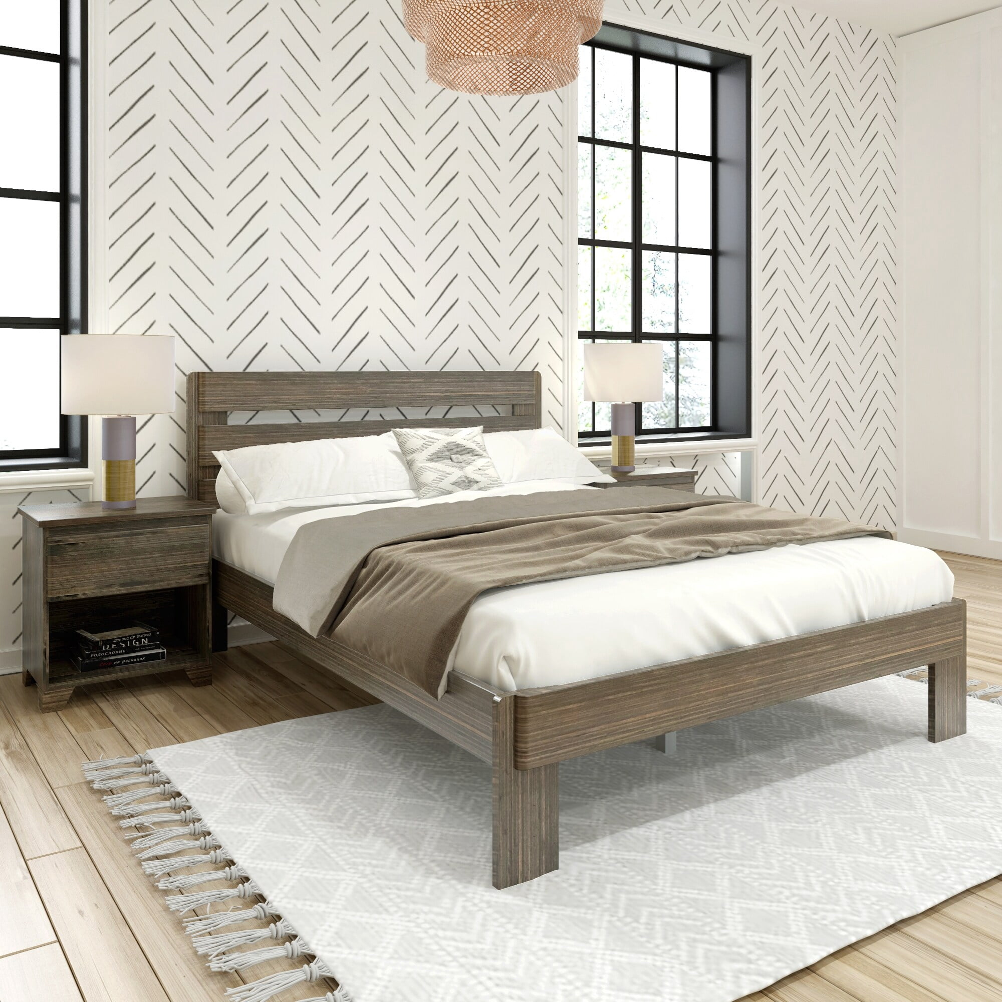 Maxwood Furniture, Inc. Max and Lily Farmhouse Queen Bed with Plank ...